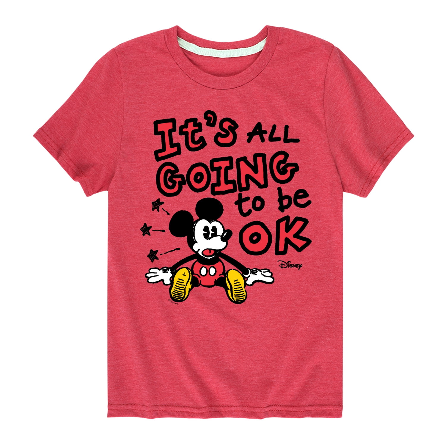 Disney - Mickey Mouse - It's All Going To Be Ok - Youth Short Sleeve ...