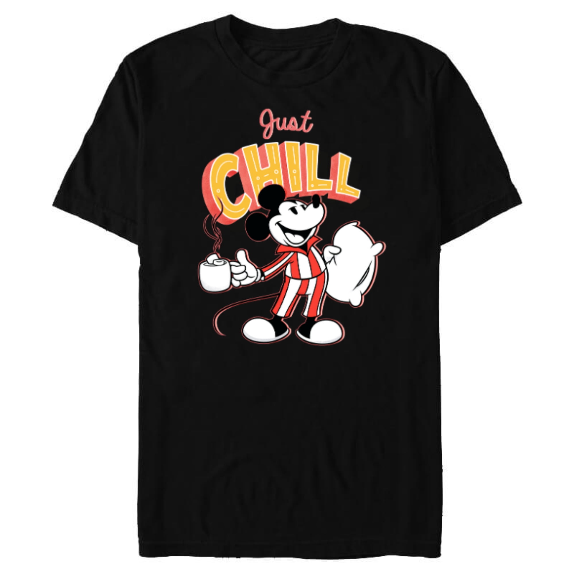 Disney Mickey Mouse Just Chill - Short Sleeve Blended T-Shirt for ...
