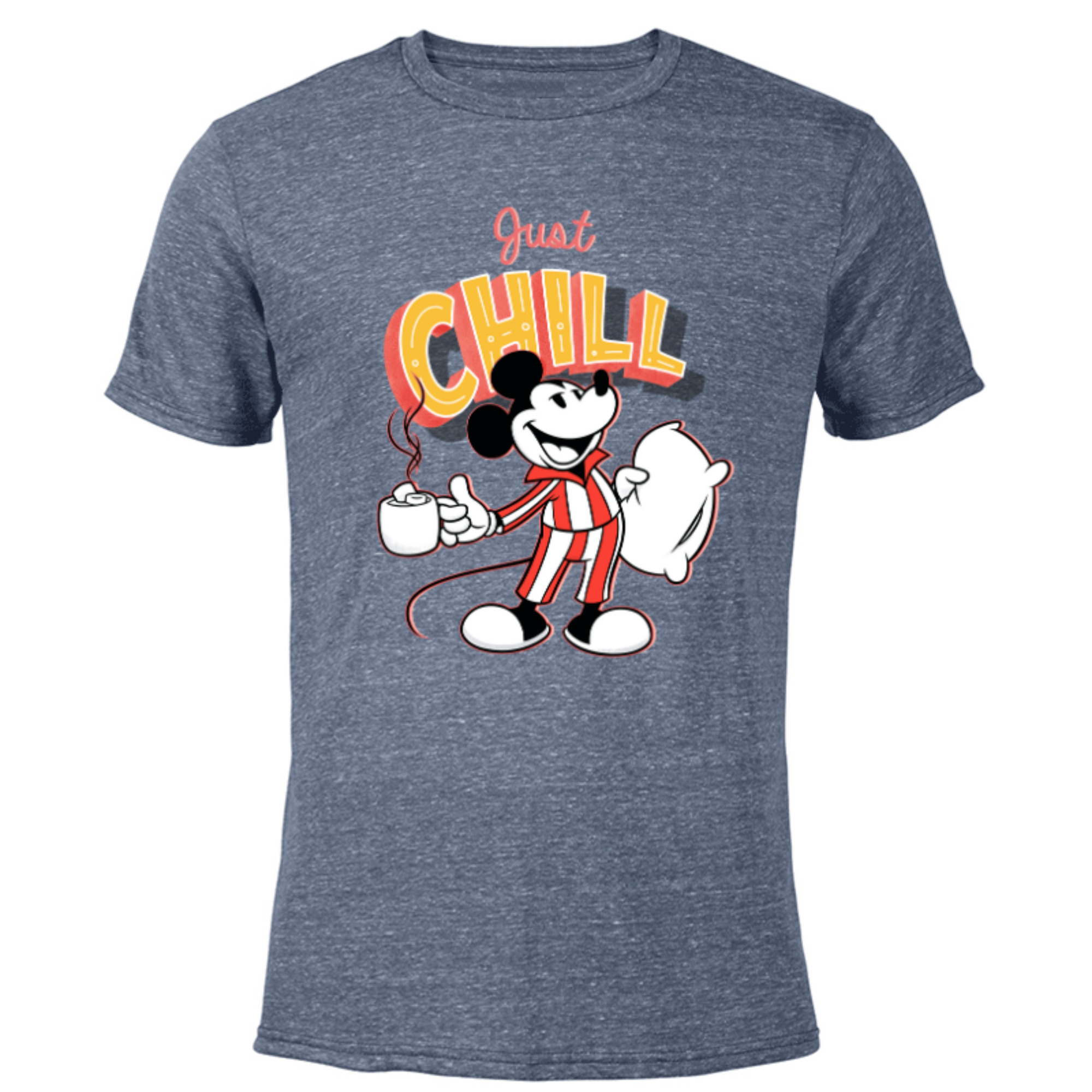Disney Mickey Mouse Just Chill - Short Sleeve Blended T-Shirt for ...