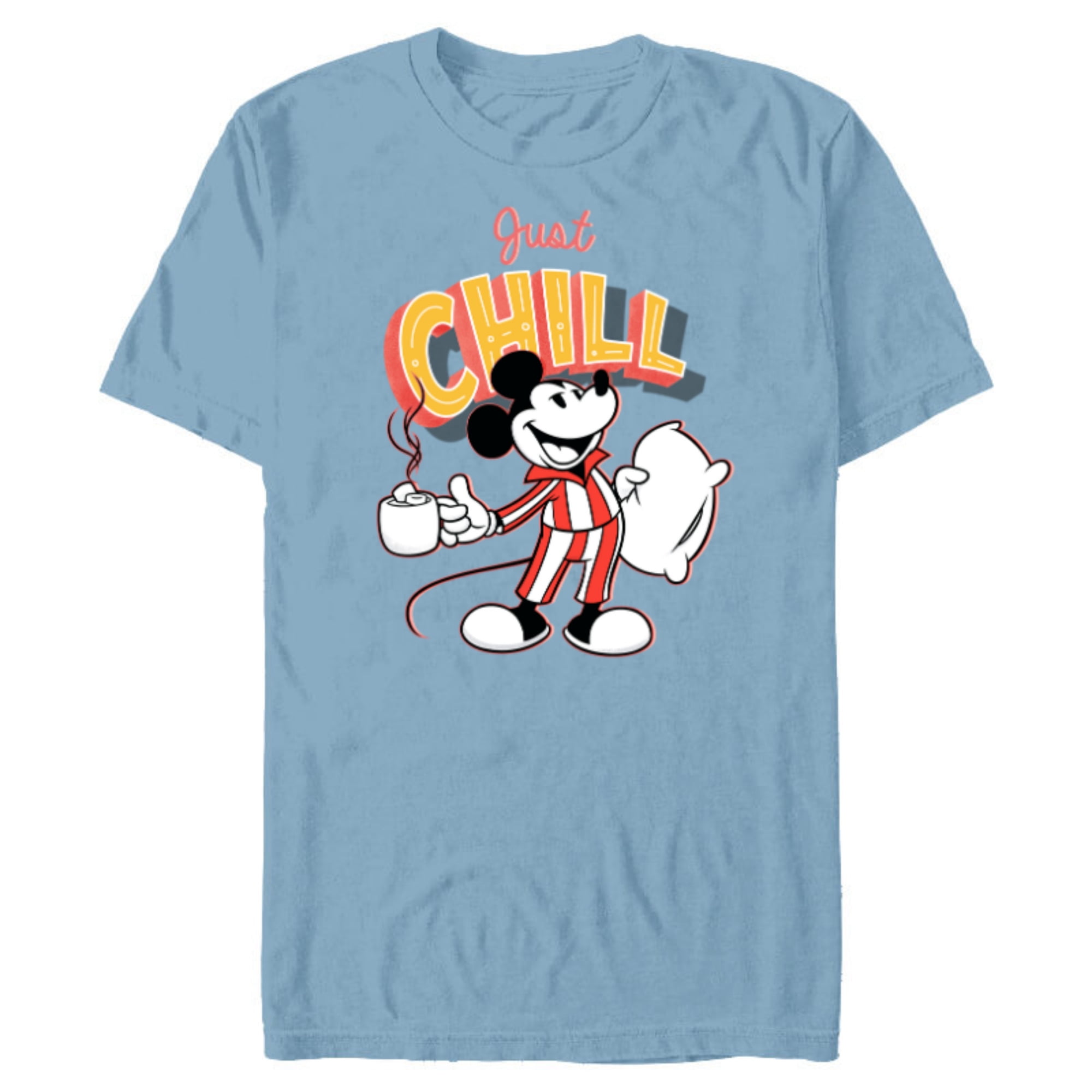 Disney Mickey Mouse Just Chill - Short Sleeve Blended T-Shirt for ...
