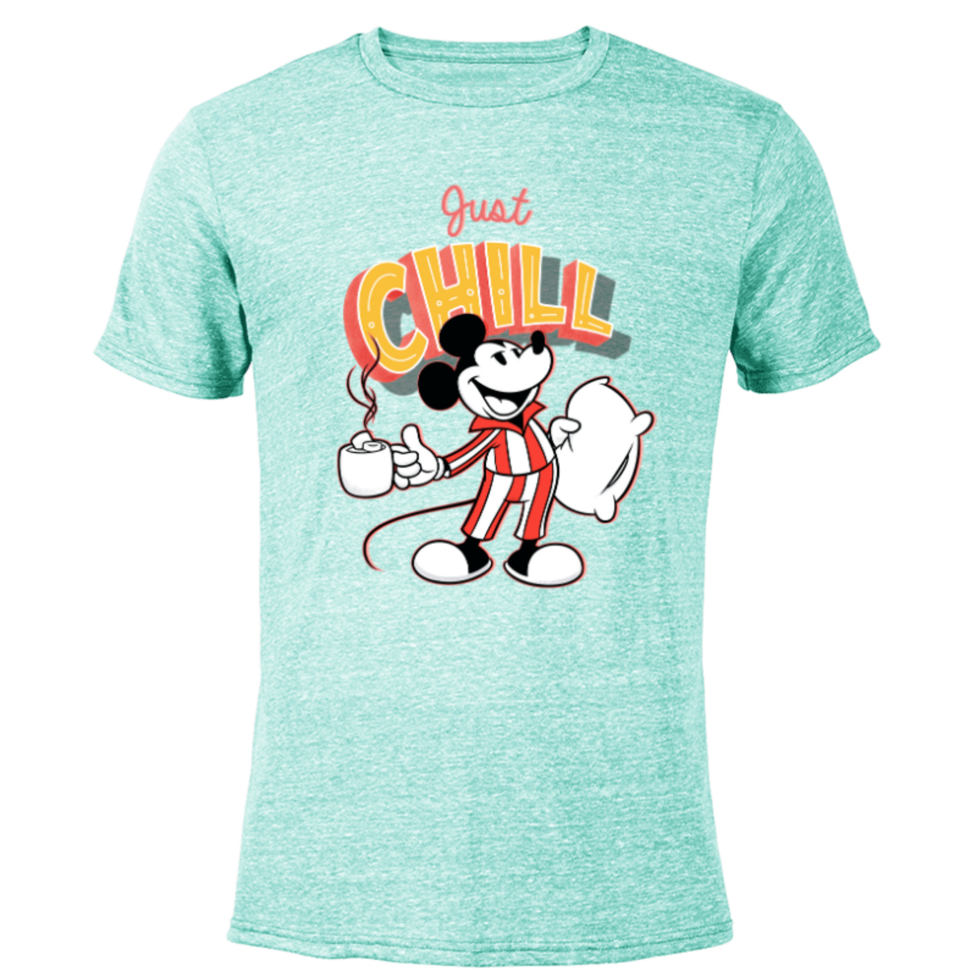 Disney Mickey Mouse Just Chill - Short Sleeve Blended T-Shirt for ...