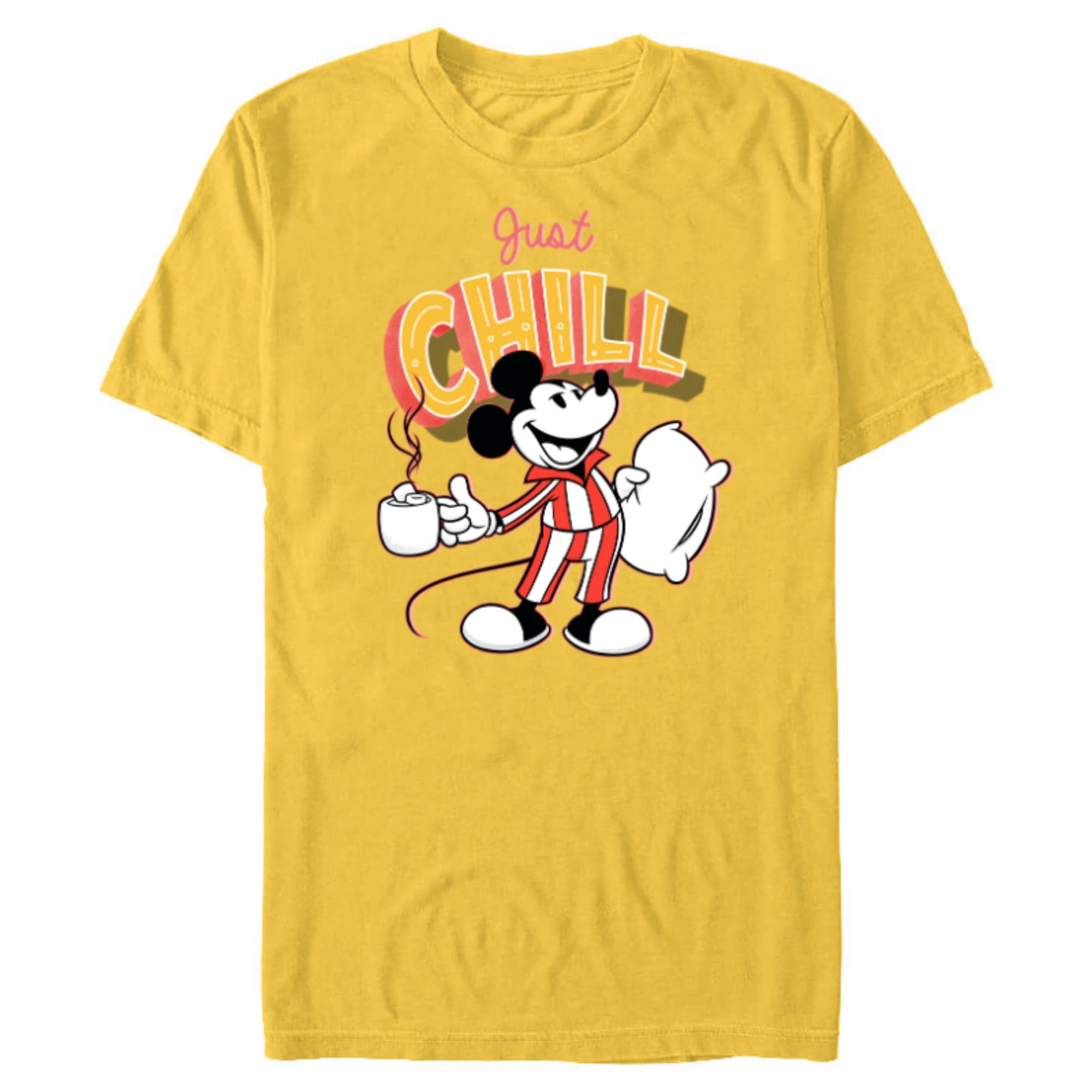 Disney Mickey Mouse Just Chill - Short Sleeve Blended T-Shirt for ...