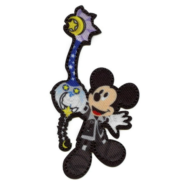 Disney Mickey Mouse Keyblade Patch Kingdom Hearts Embroidered Iron On ...