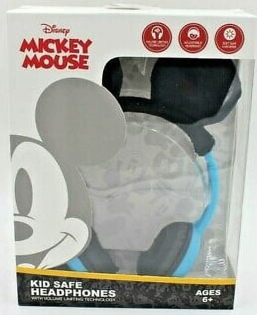 Disney Mickey Mouse Kid Safe Headphones With Ears And Volume Limiting ...