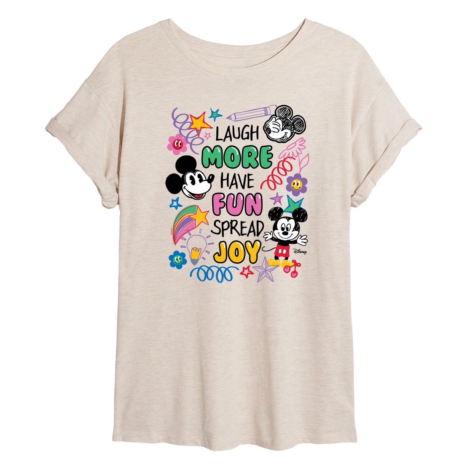 Disney - Mickey Mouse - Laugh More, Have Fun, Spread Joy - Juniors ...