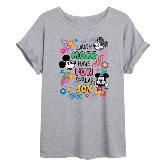 Disney - Mickey Mouse - Laugh More, Have Fun, Spread Joy - Women's ...