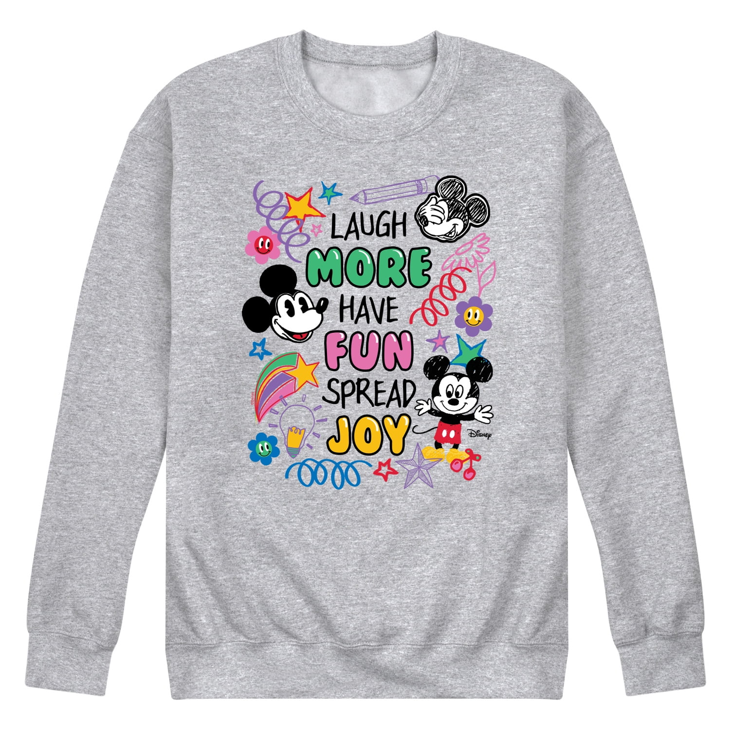 Disney - Mickey Mouse - Laugh More, Have Fun, Spread Joy - Men's Crew ...