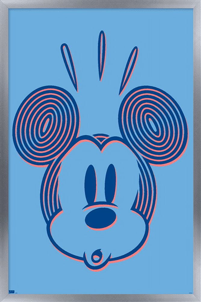 Disney Mickey Mouse - Lines Wall Poster, 14.725" x 22.375", Framed ...