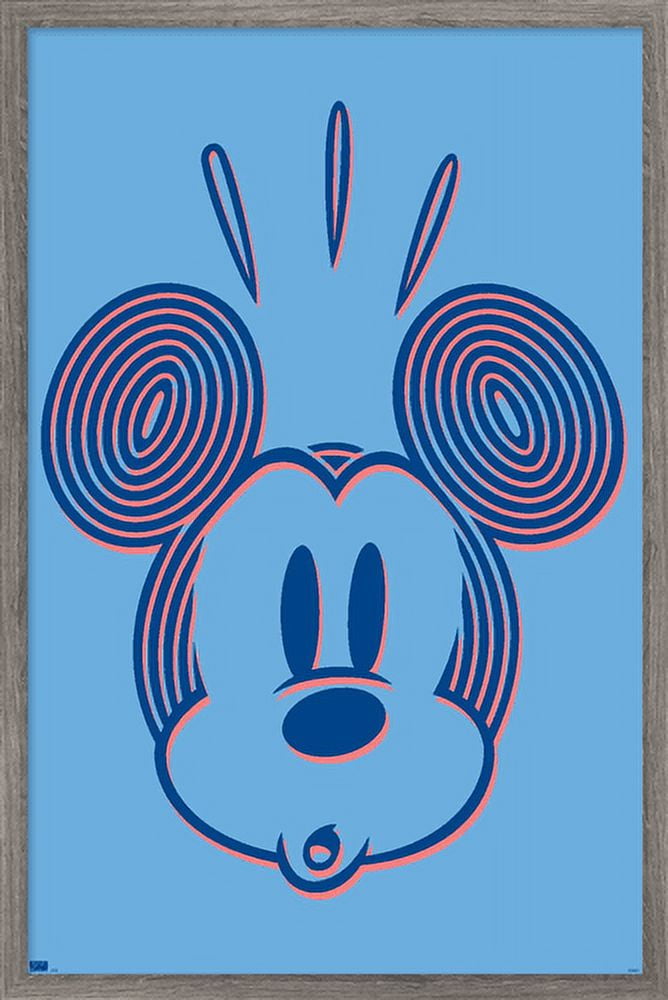 Disney Mickey Mouse - Lines Wall Poster, 22.375" x 34", Framed ...