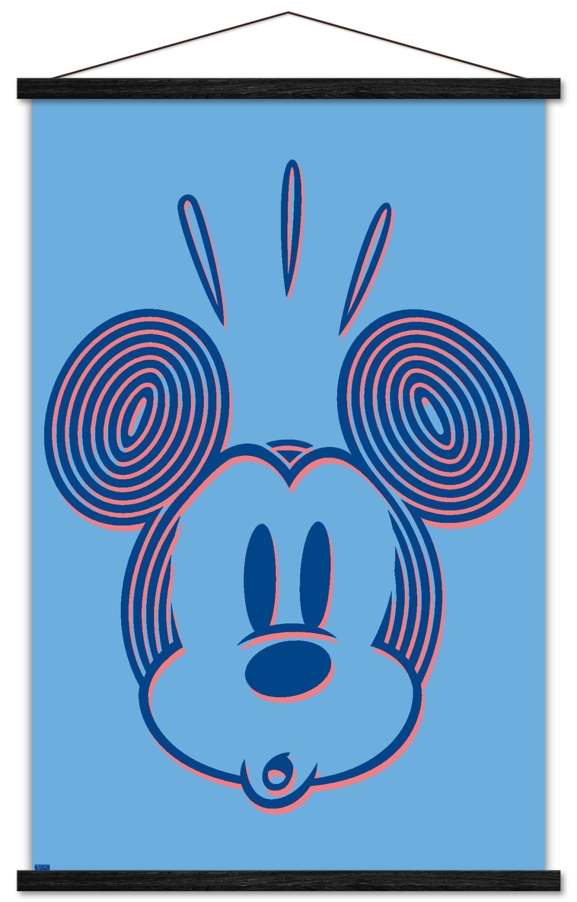 Disney Mickey Mouse - Lines Wall Poster with Magnetic Frame, 22.375" x ...