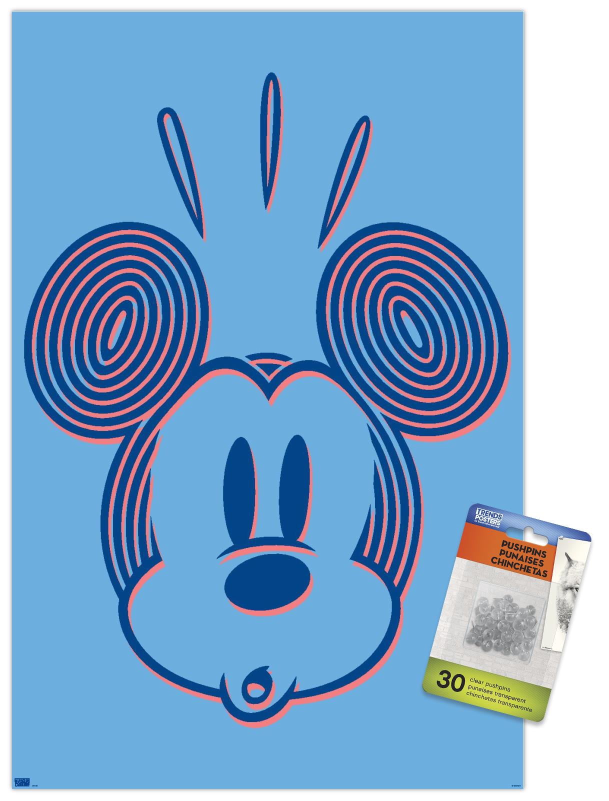 Disney Mickey Mouse - Lines Wall Poster with Pushpins, 14.725" x 22.375 ...