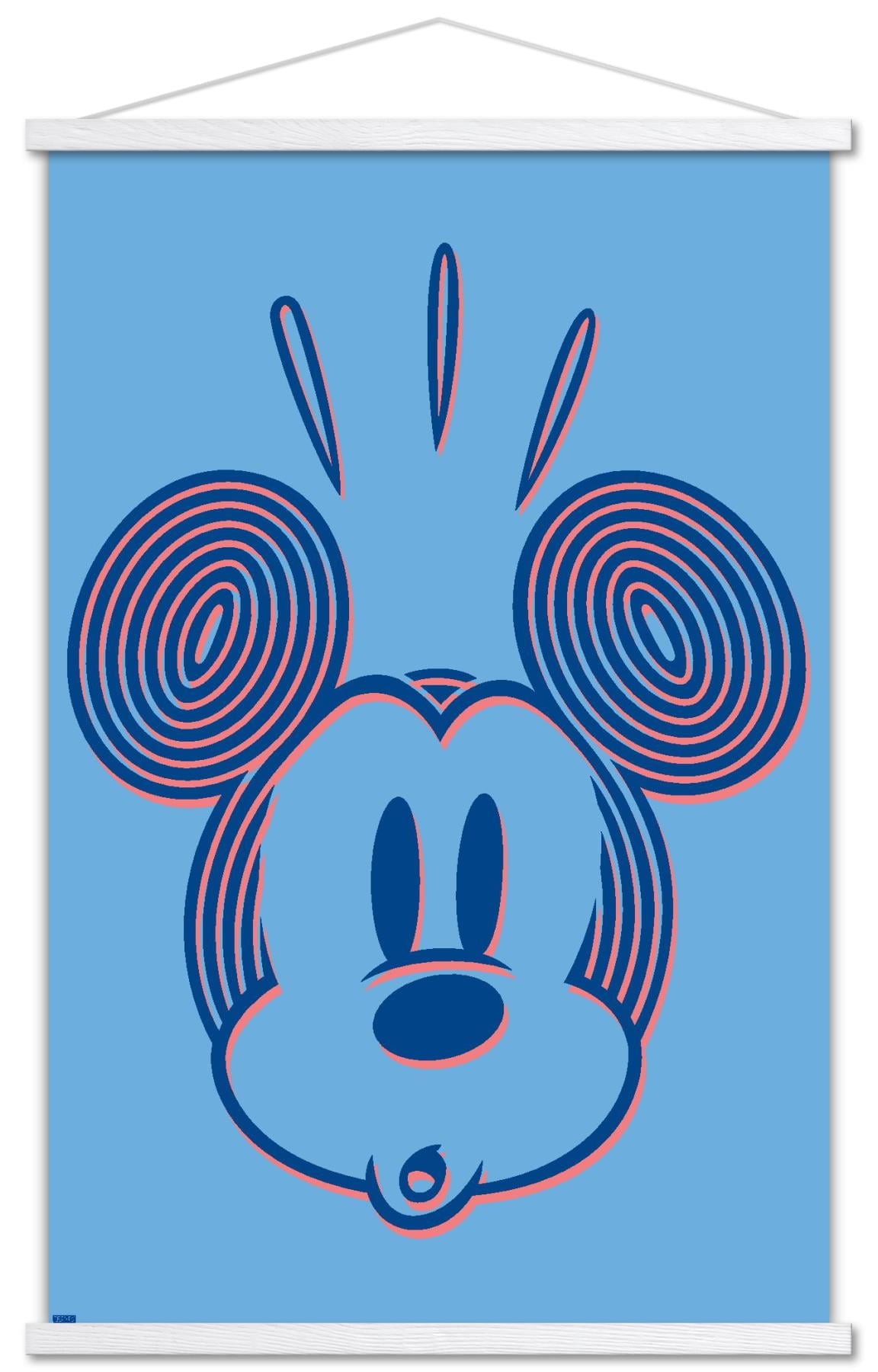 Disney Mickey Mouse - Lines Wall Poster with Wooden Magnetic Frame, 22. ...