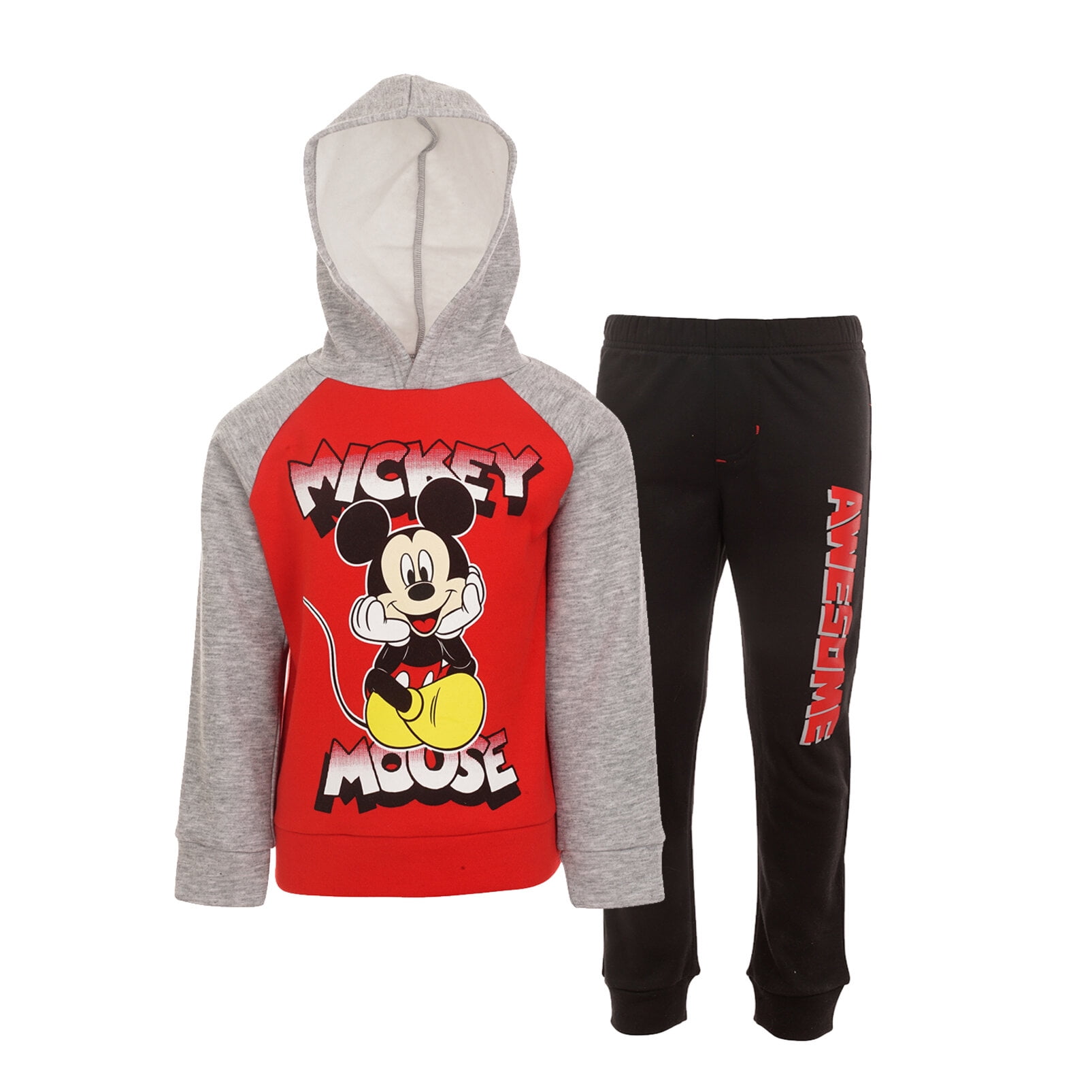 Disney Mickey Mouse Little Boys Pullover Hoodie and Pants Outfit Set ...