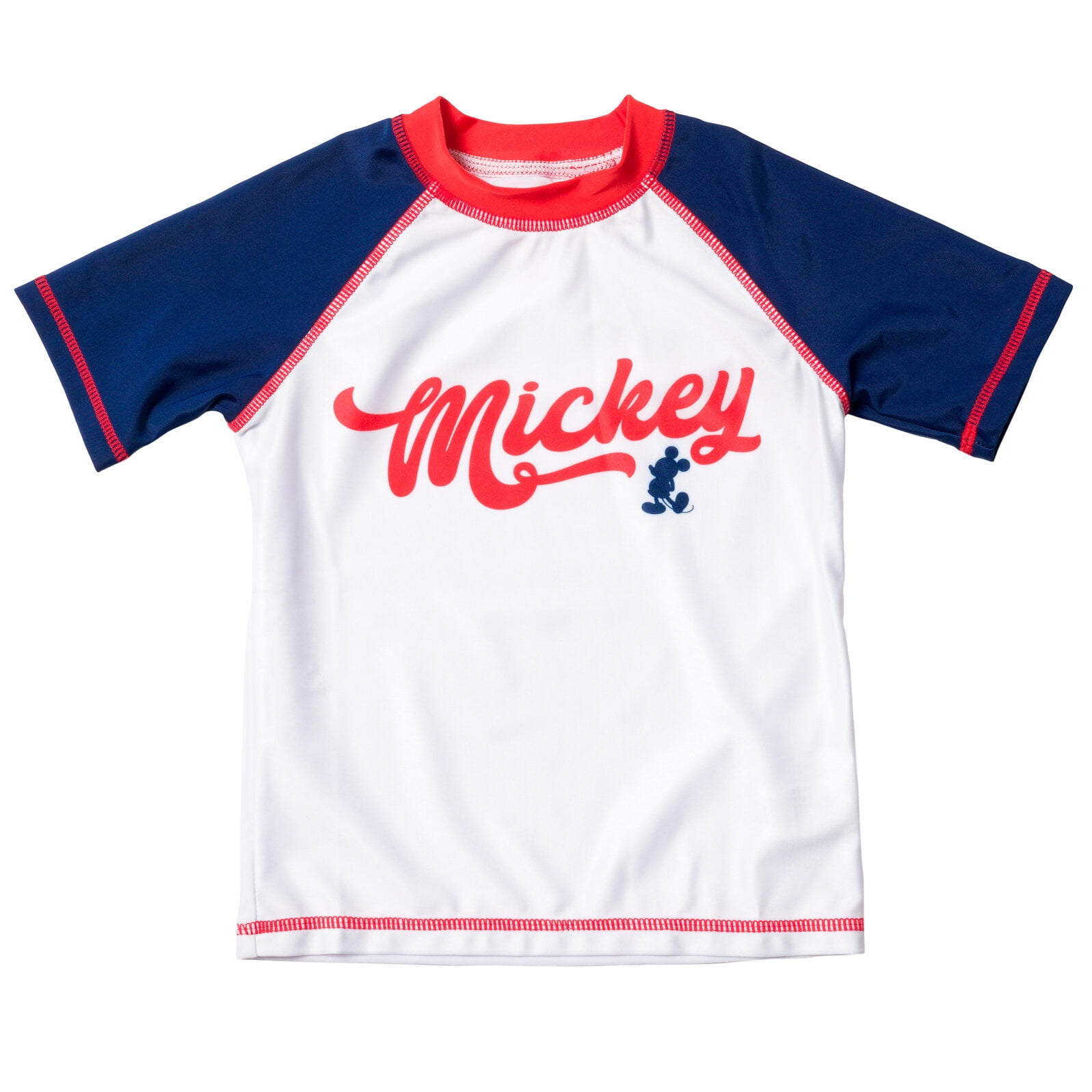 Disney Mickey Mouse Little Boys Rash Guard Swim Shirt White 7-8 ...