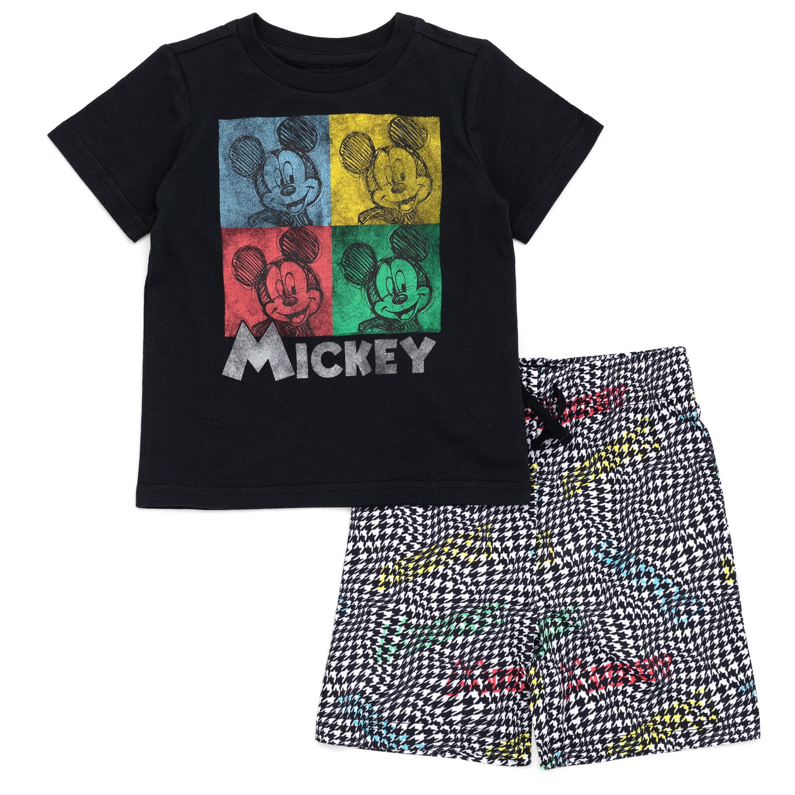 Disney Mickey Mouse Little Boys T-Shirt and Shorts Outfit Set Toddler ...