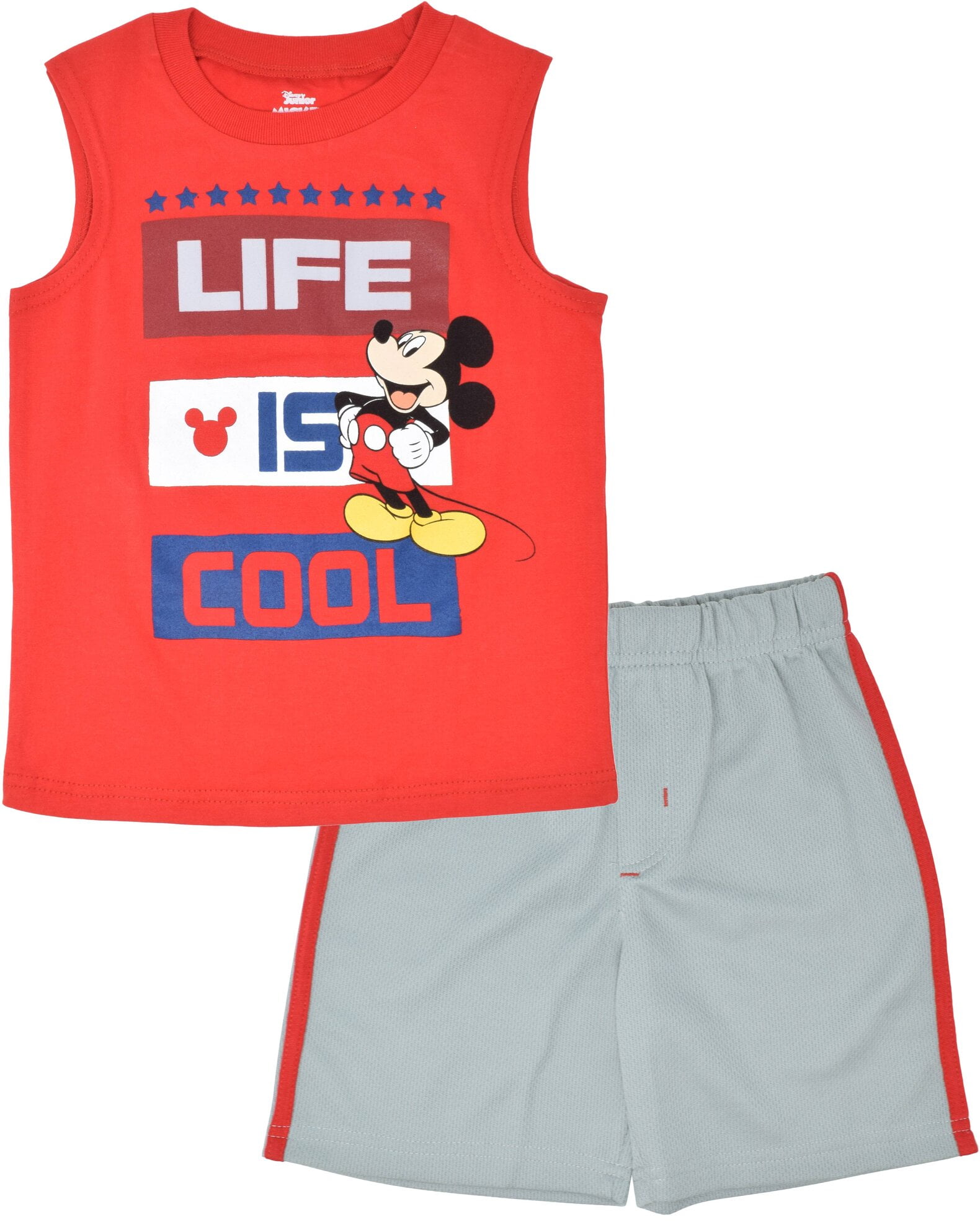 Disney Mickey Mouse Little Boys American Flag Tank Top Mesh Shorts Red ...
