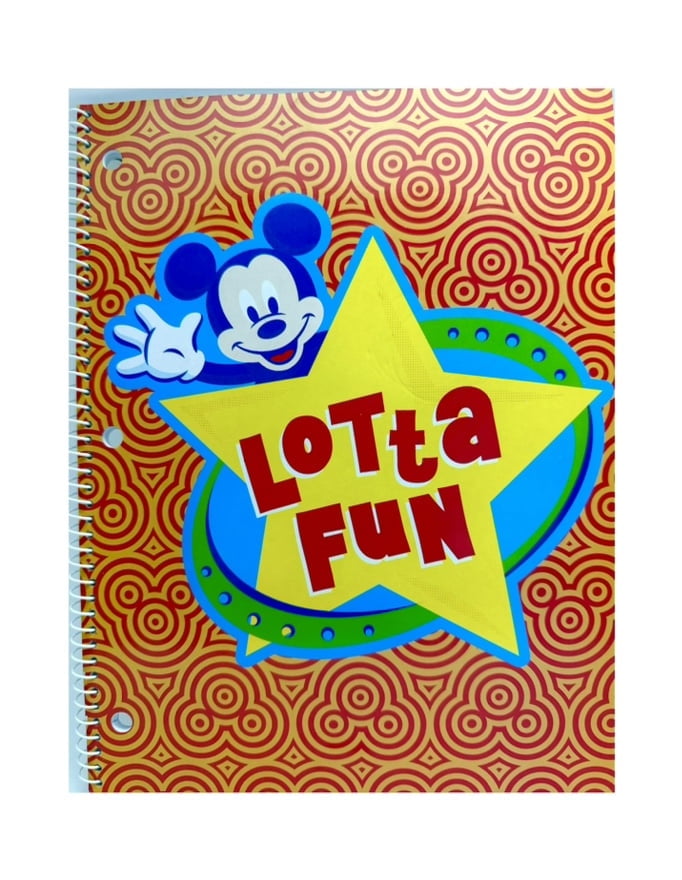Disney Mickey Mouse Lotta Fun Spiral Notebook - Walmart.com