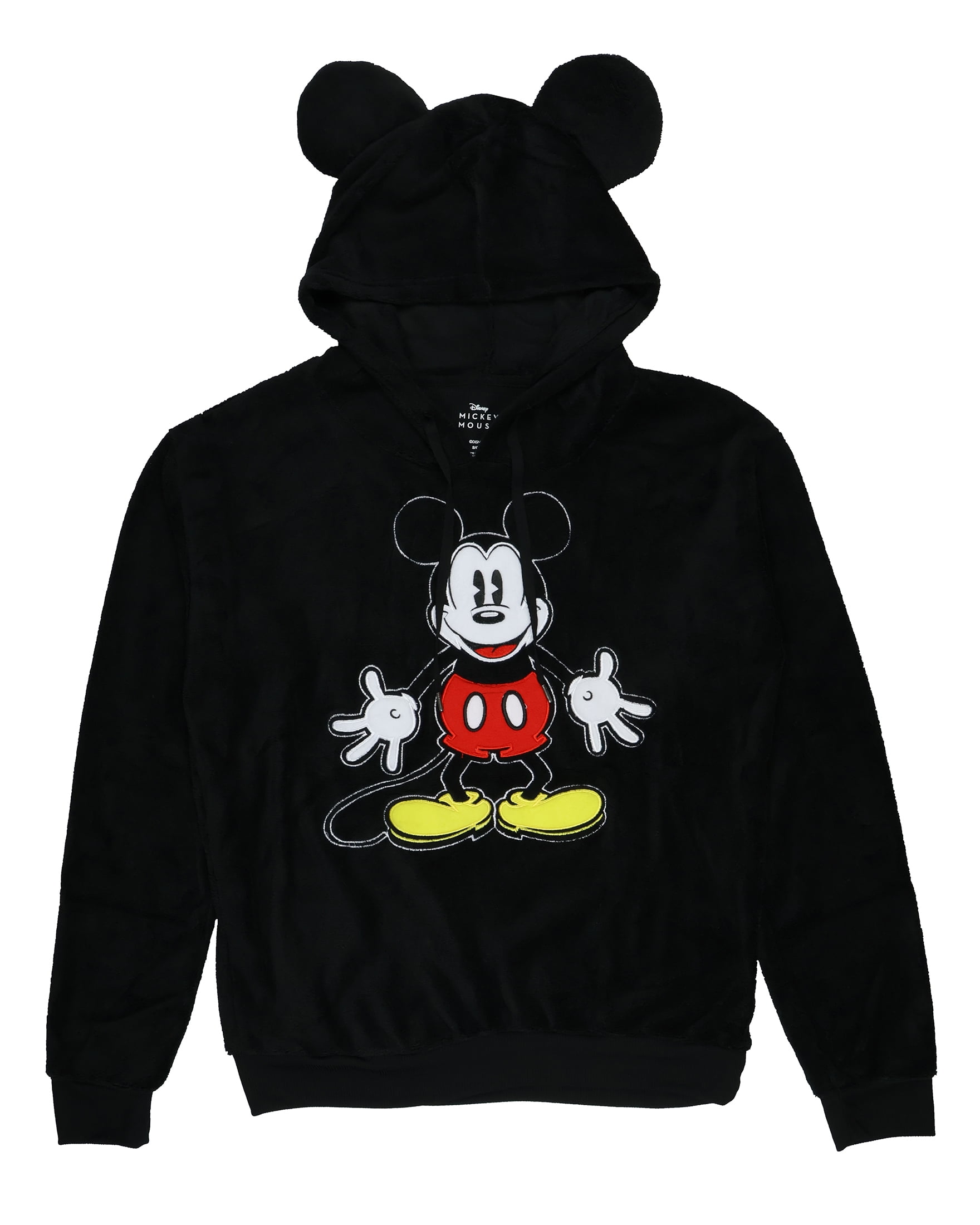 Disney Mickey Mouse Men's Embroidered Design 3D Ears Plush Fleece Adult ...
