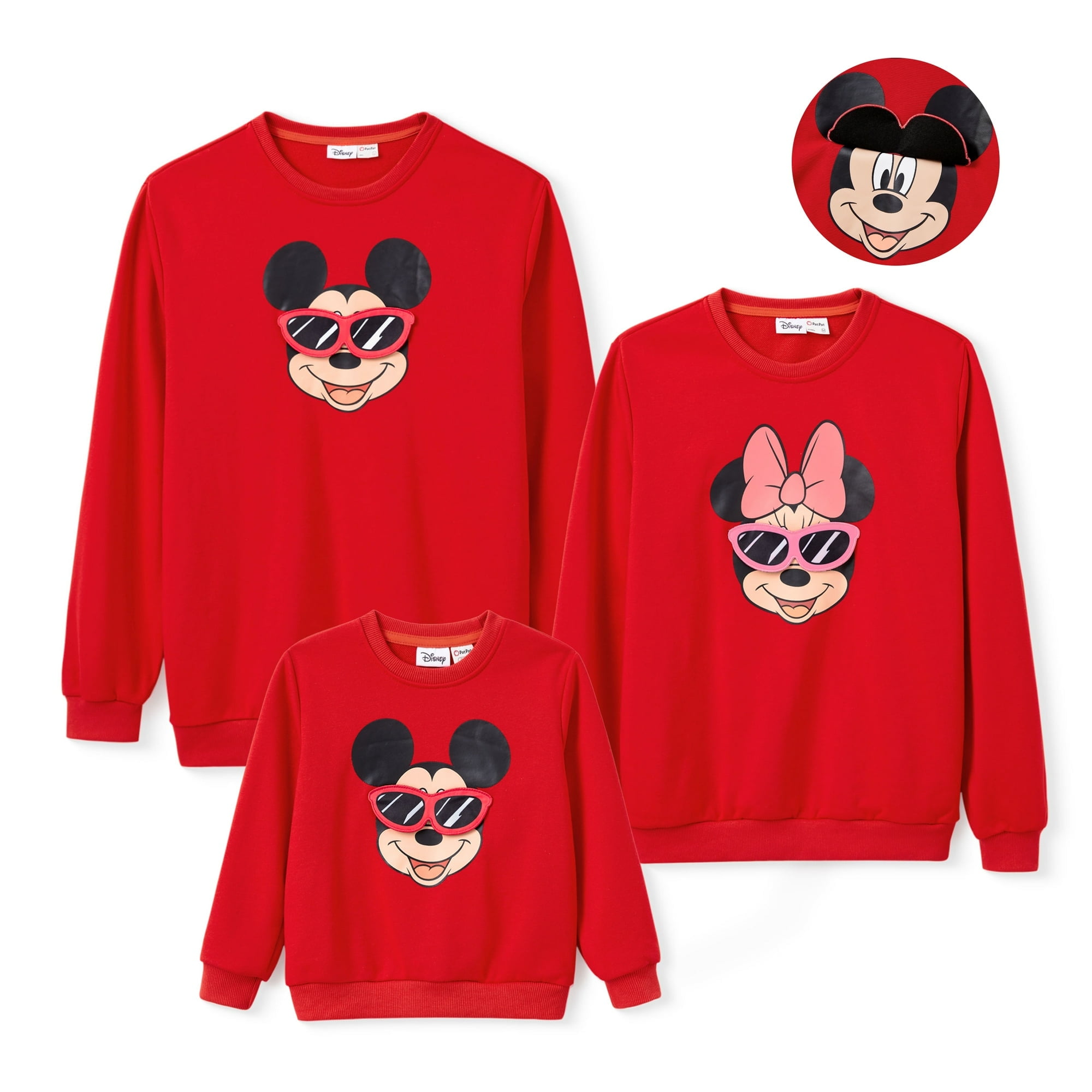 Disney Mickey Mouse Mens Sweatshirts Family Matching Sets 3D Sunglass ...