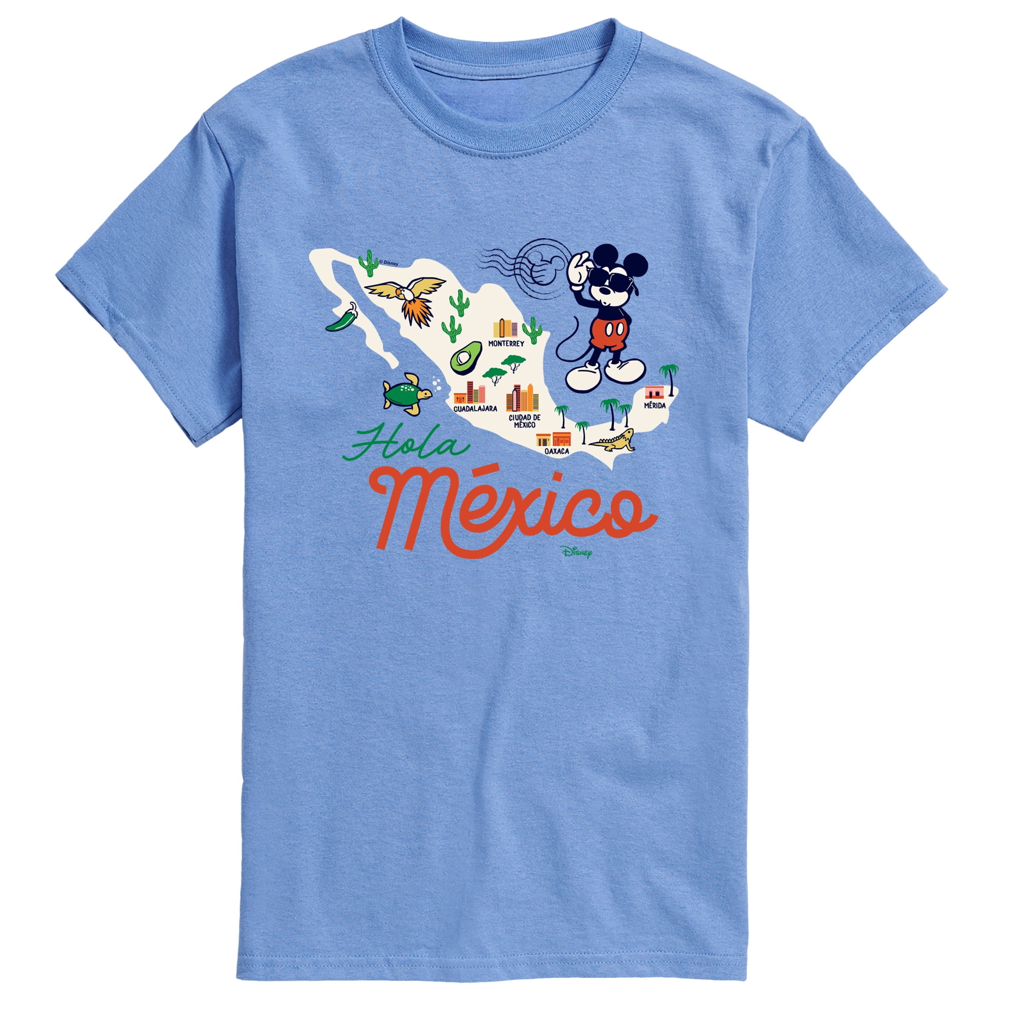 Disney - Mickey Mouse Mexico Map - Men's Short Sleeve Graphic T-Shirt ...