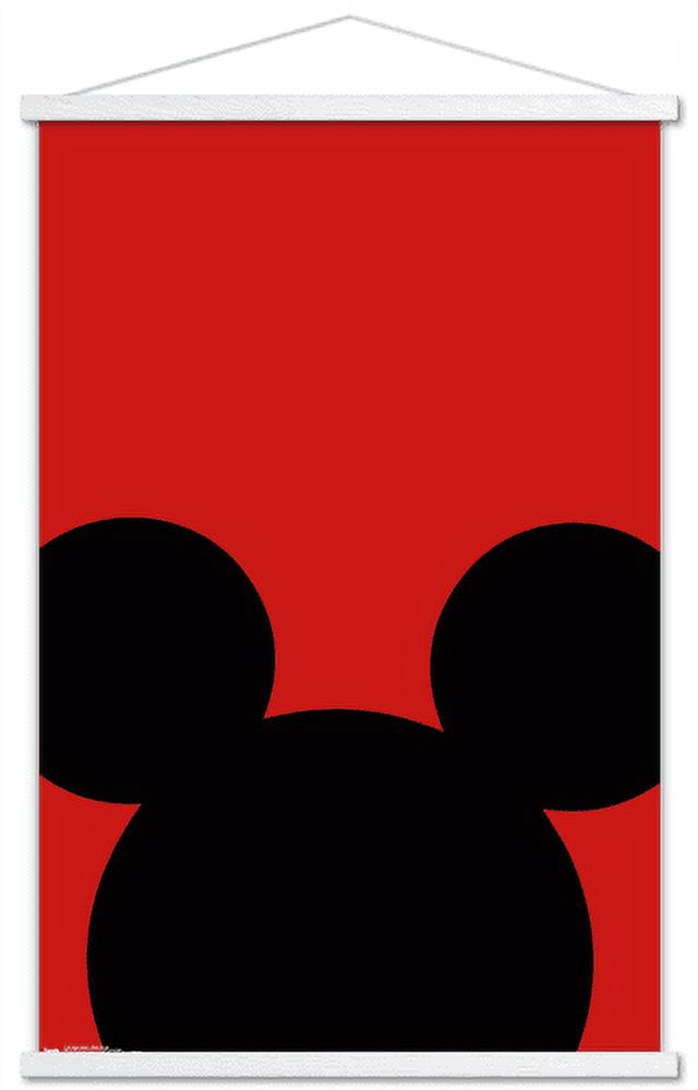 Disney Mickey Mouse - Minimalist Ears Wall Poster with Wooden Magnetic ...