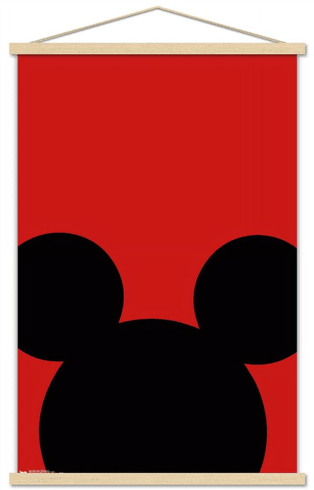 Disney Mickey Mouse - Minimalist Ears Wall Poster with Wooden Magnetic ...