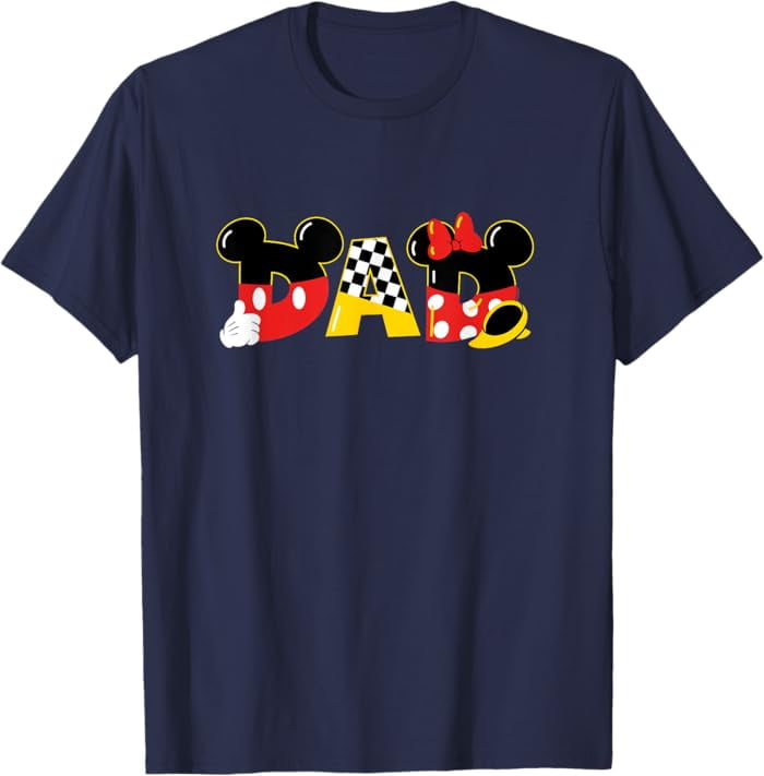Disney Mickey Mouse & Minnie Mouse Dad Father’s Day Birthday T-Shirt ...