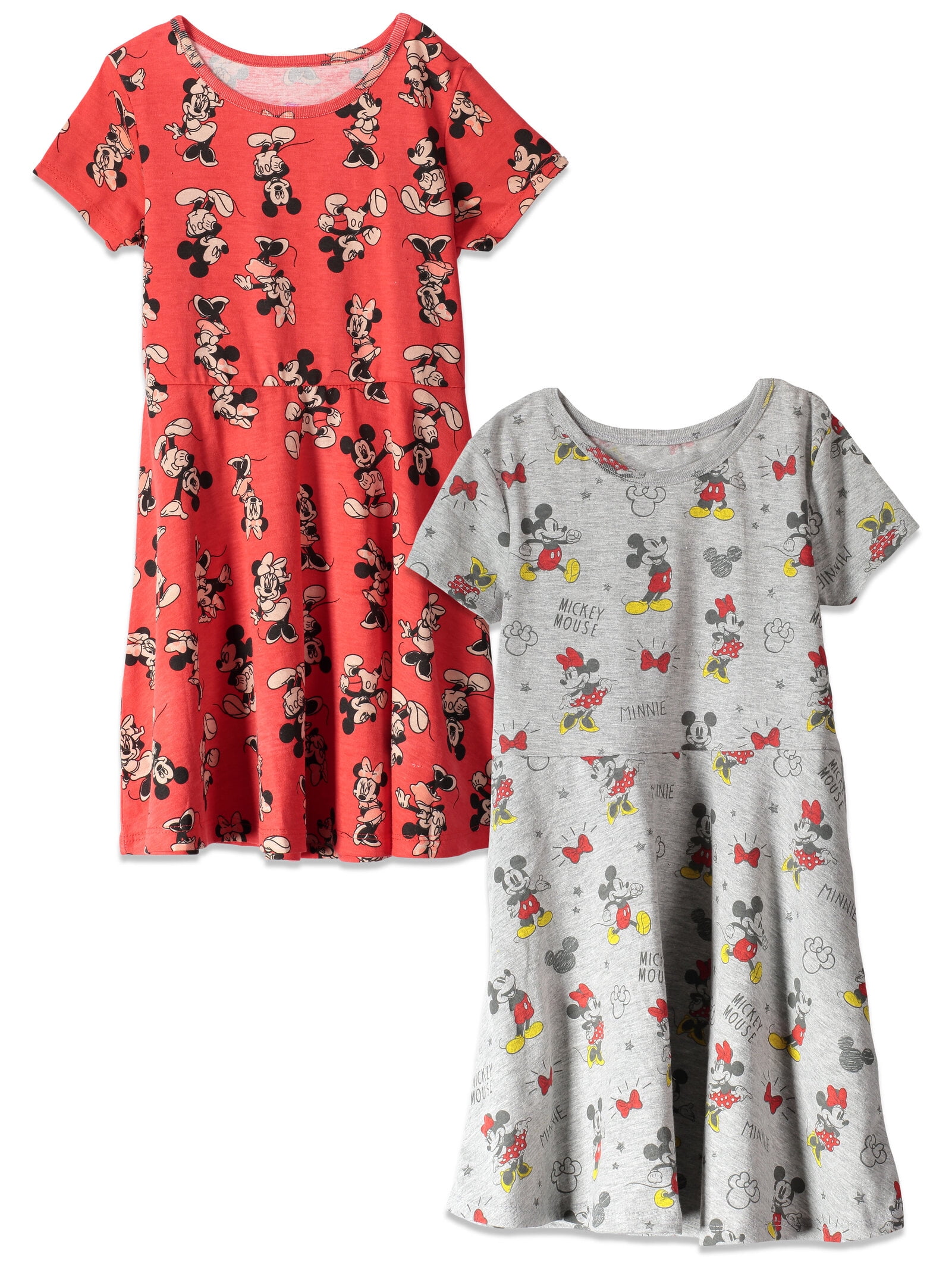 Disney Little Girls Minnie Mouse Dresses, 2 Pack, Infant to Kid Sizes ...