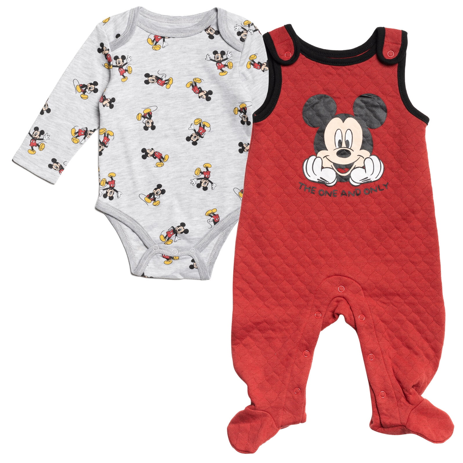 Disney Mickey Mouse Newborn Baby Boys Bodysuit and Snap French ...