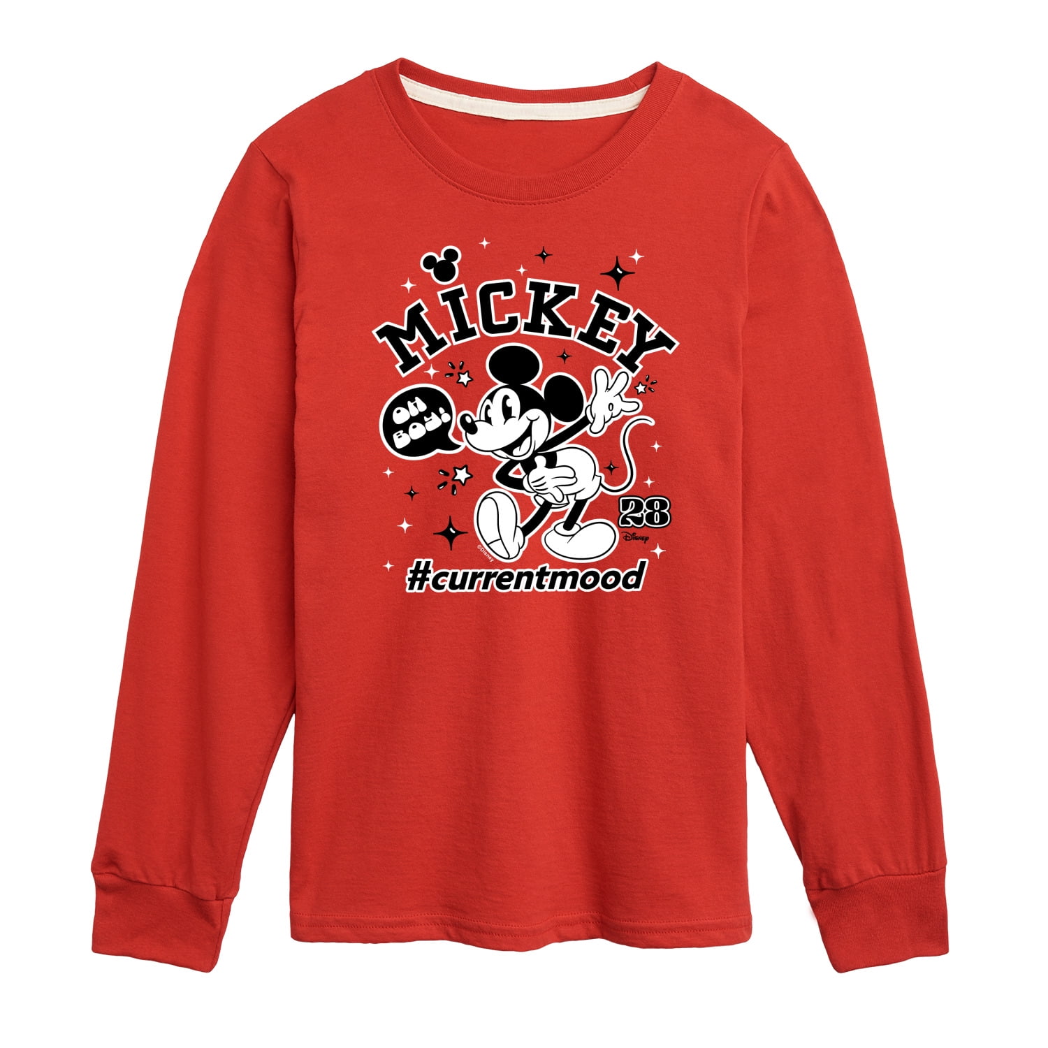 Disney - Mickey Mouse - Oh Boy Hashtag Current Mood - Youth Long Sleeve ...