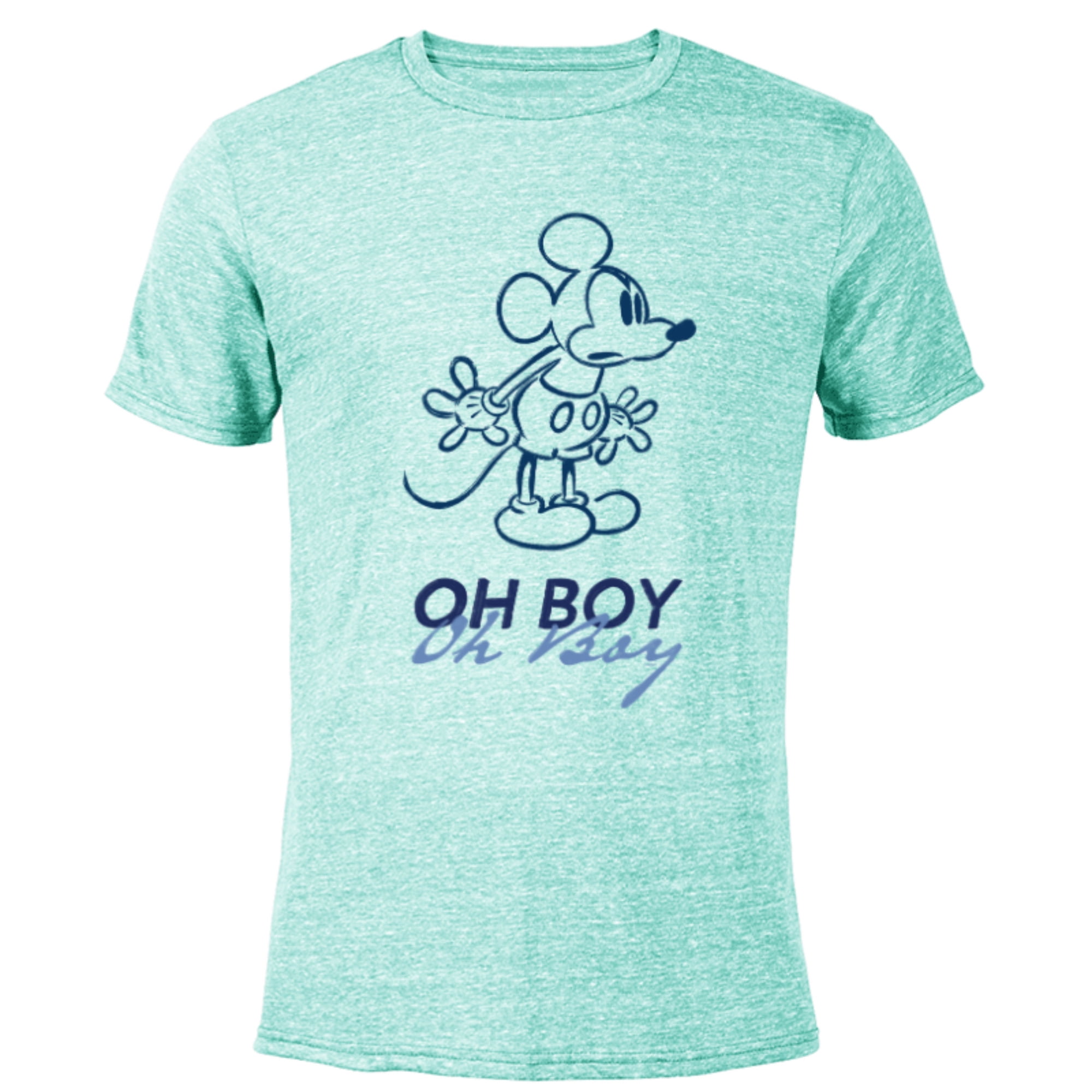 Disney Mickey Mouse Oh Boy Oh Boy Retro Vintage Lineart - Short Sleeve ...