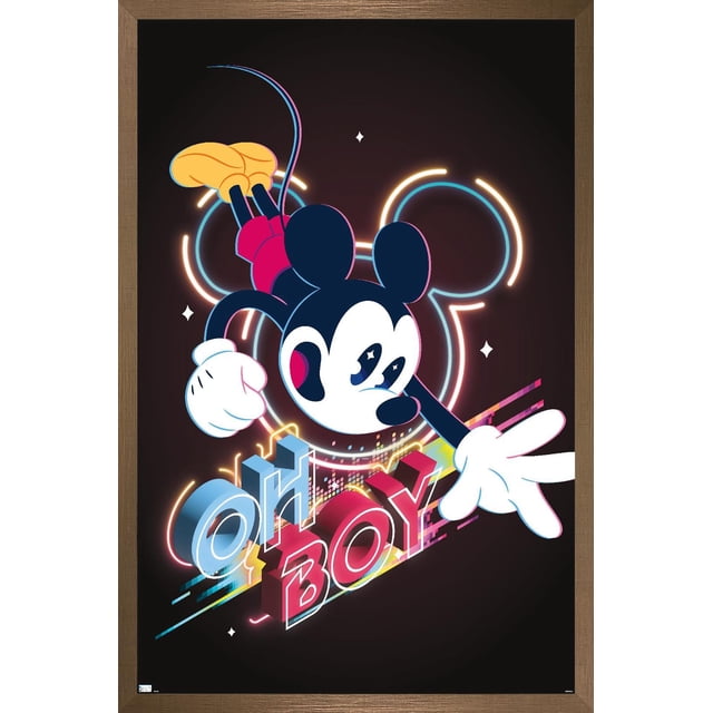 Disney Mickey Mouse - Oh Boy Wall Poster, 14.725" x 22.375" Framed ...