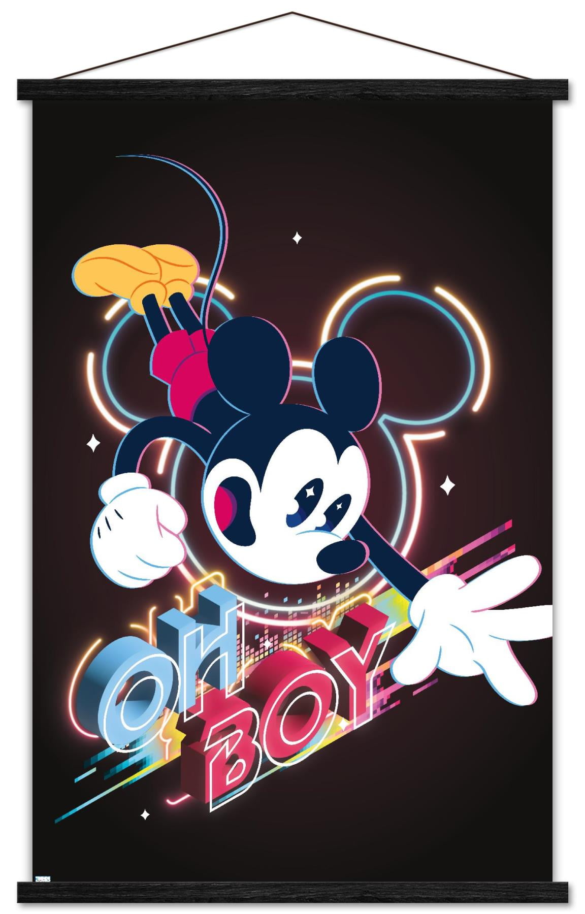 Disney Mickey Mouse - Oh Boy Wall Poster with Magnetic Frame, 22.375" x ...