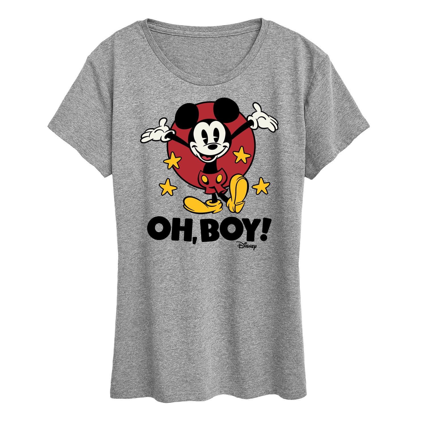 Disney - Mickey Mouse - Oh Boy! - Women's Short Sleeve Graphic T-Shirt ...