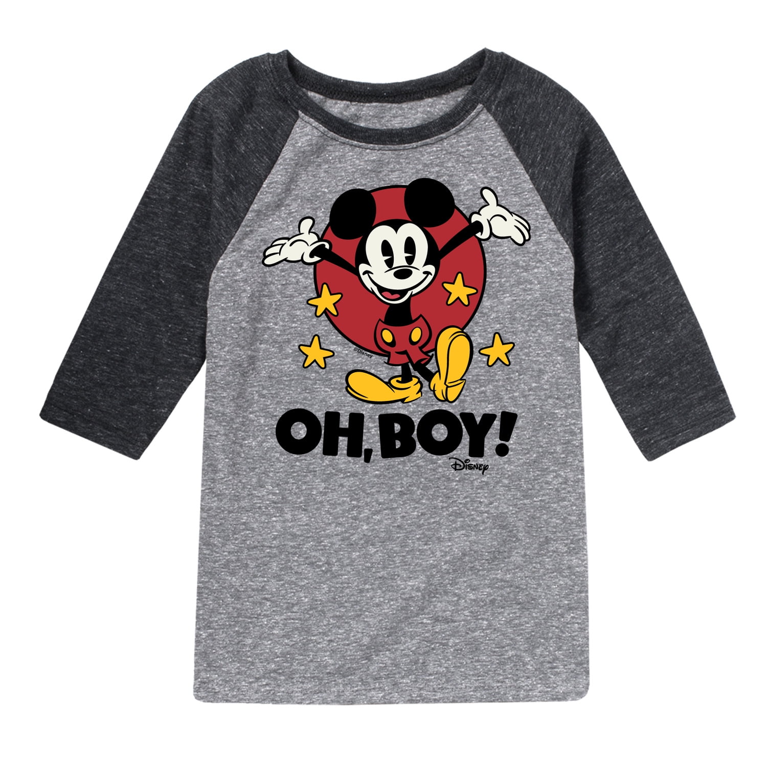 Disney - Mickey Mouse - Oh Boy! - Youth Raglan Graphic T-Shirt ...