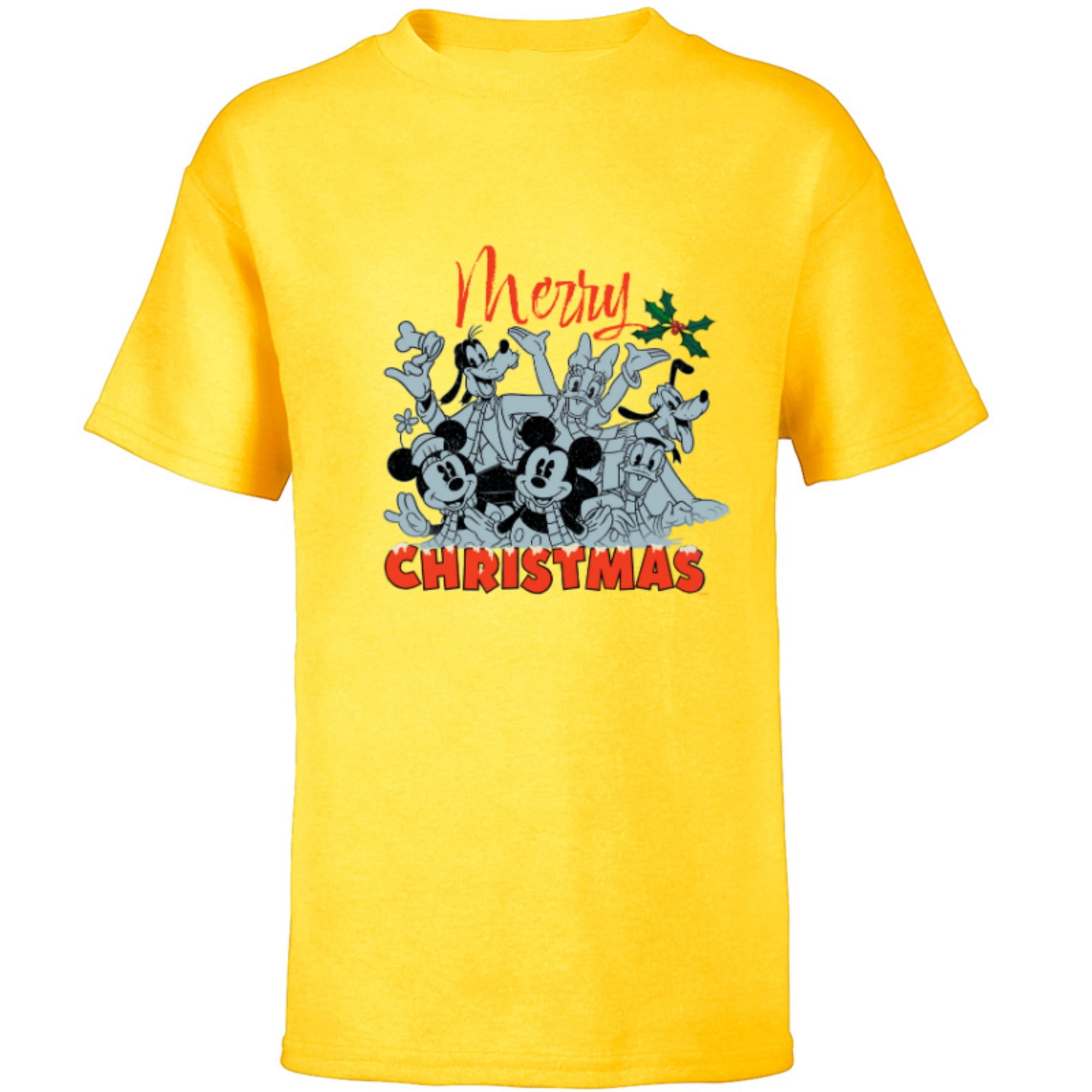 Disney Mickey Mouse & Pals Merry Christmas Retro Distressed - Short ...