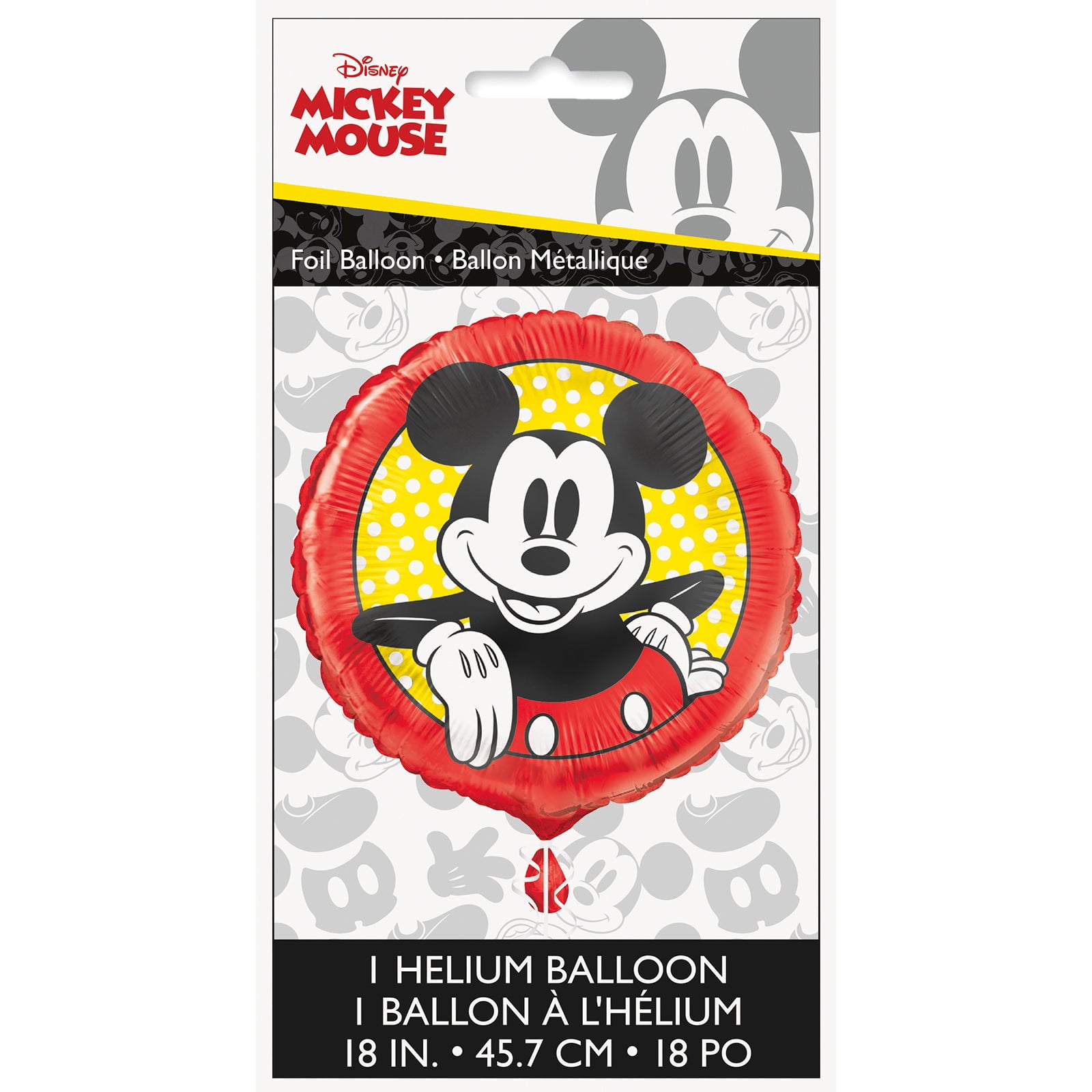 Disney Mickey Mouse Party 18 Inch Round Foil Balloon - 1 ct - Walmart.com