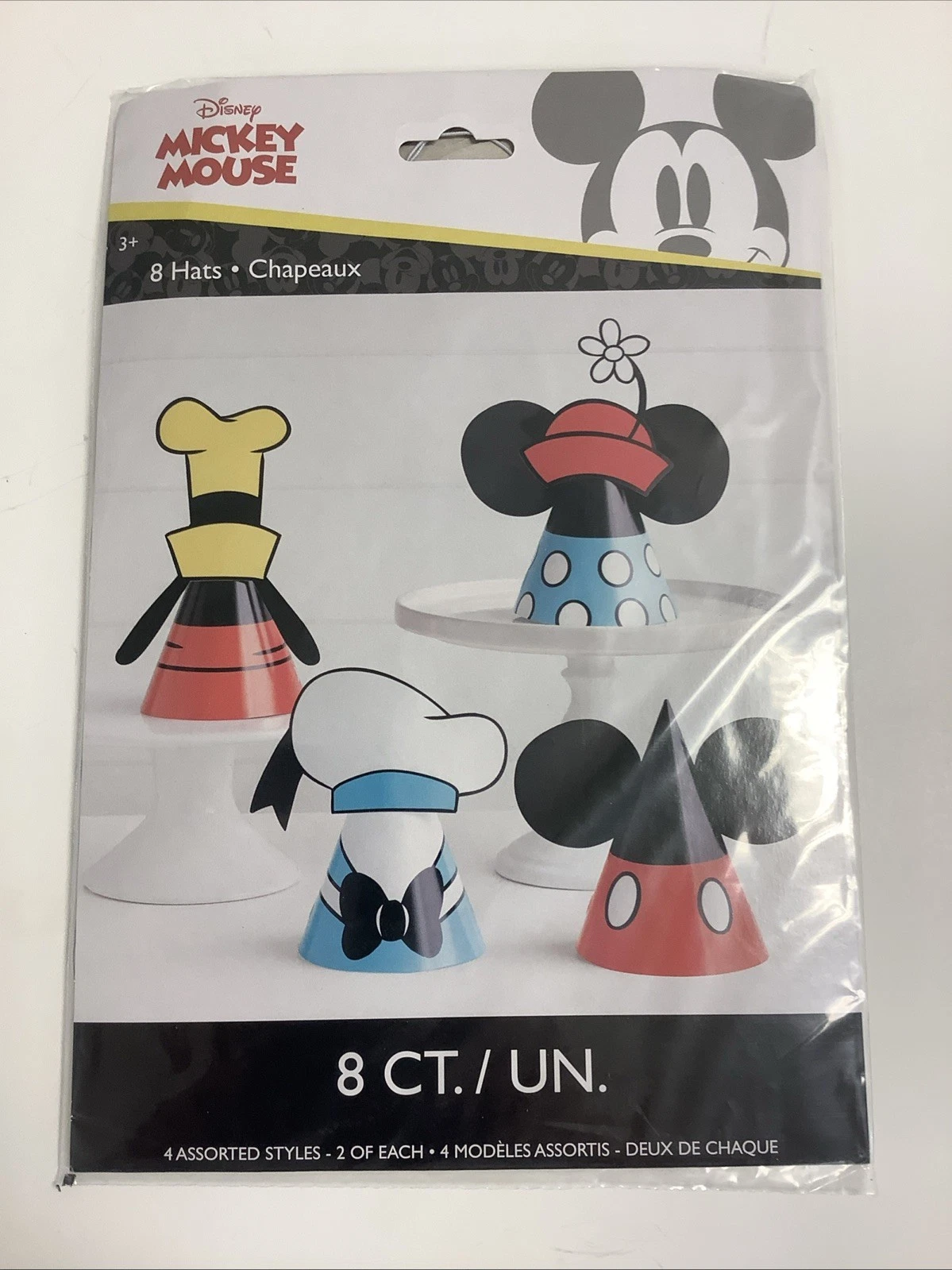 Disney Mickey Mouse Party Hats -8Pc Mickey, Minnie, Donald & Goofy ...