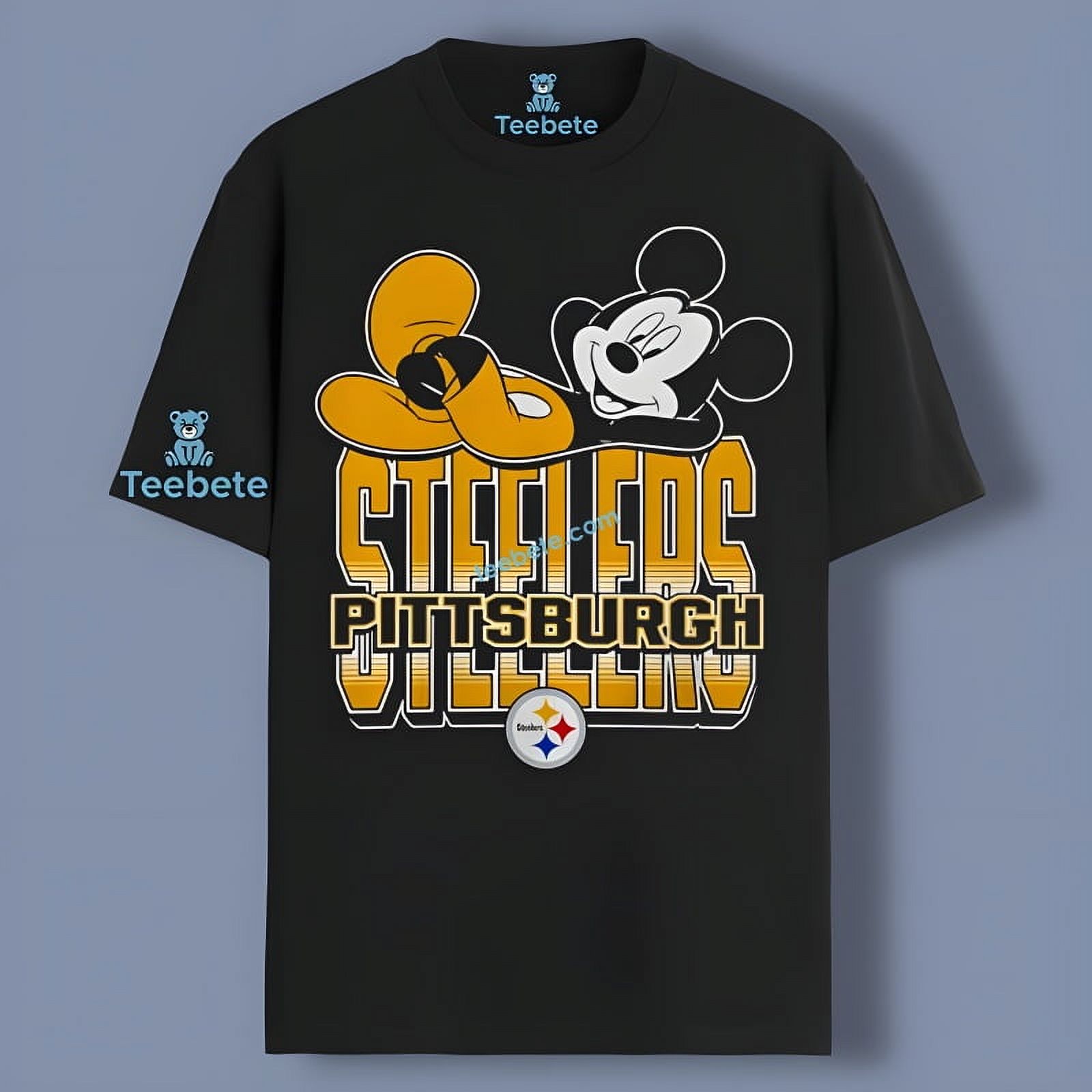 Disney Mickey Mouse Pittsburgh Steelers Shirt Funny - Walmart.com
