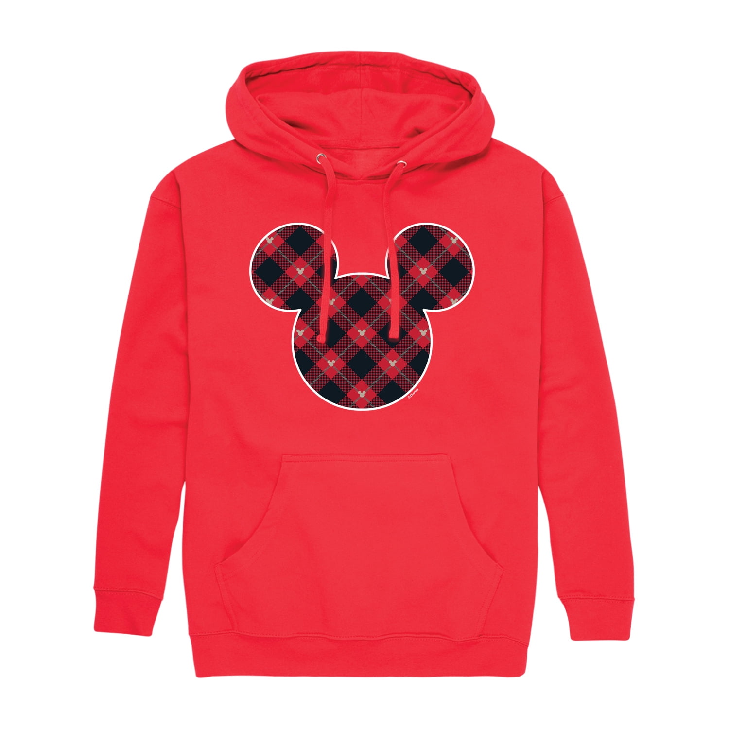 Disney - Mickey Mouse Plaid Silhouette Christmas - Men's Fleece ...