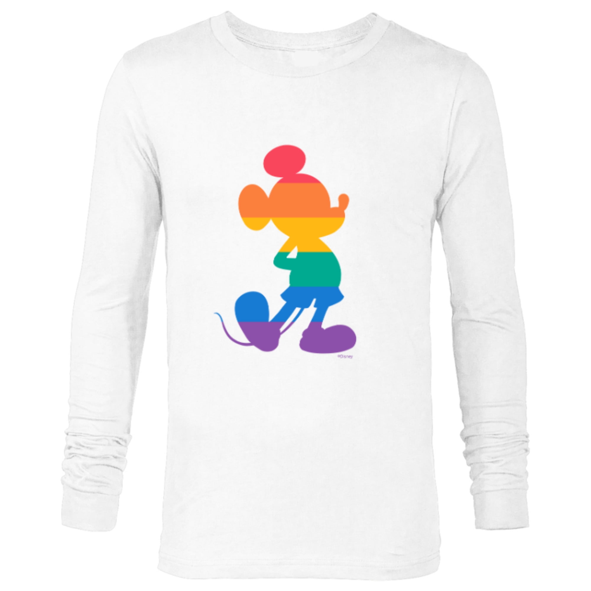 Disney Mickey Mouse Pride Classic Pose Rainbow Icon Fill - Long Sleeve ...