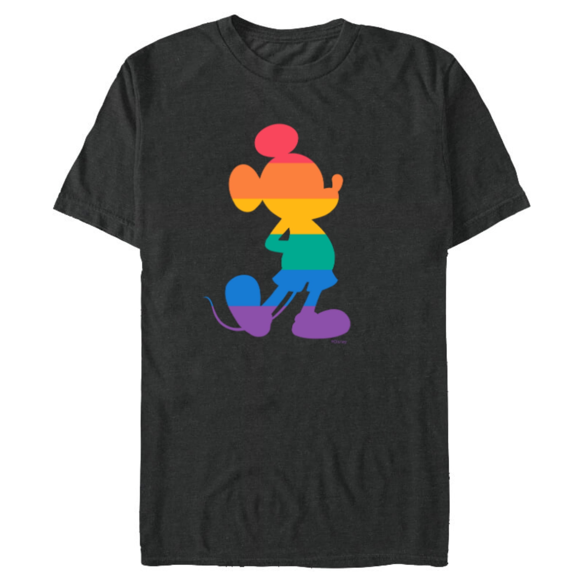 Disney Mickey Mouse Pride Classic Pose Rainbow Icon Fill - Short Sleeve ...