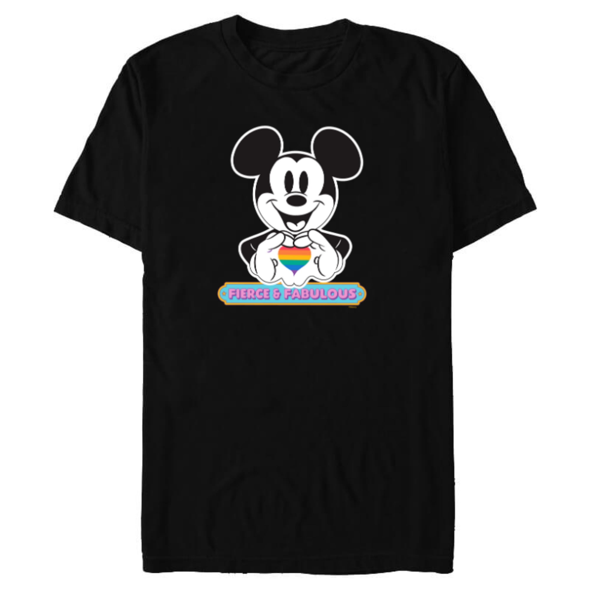 Disney Mickey Mouse Pride Fierce & Fabulous Rainbow Heart - Short ...