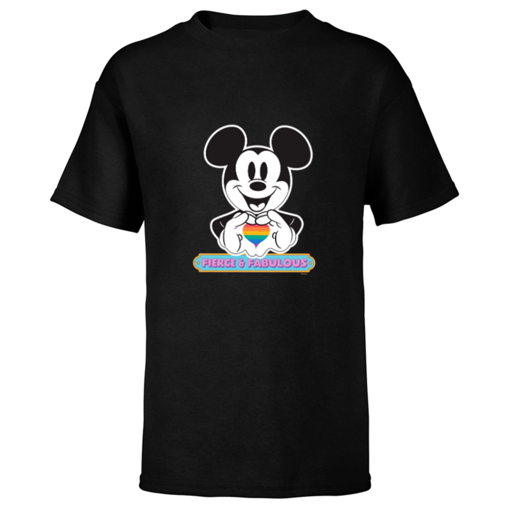 Disney Mickey Mouse Pride Fierce & Fabulous Rainbow Heart - Short ...
