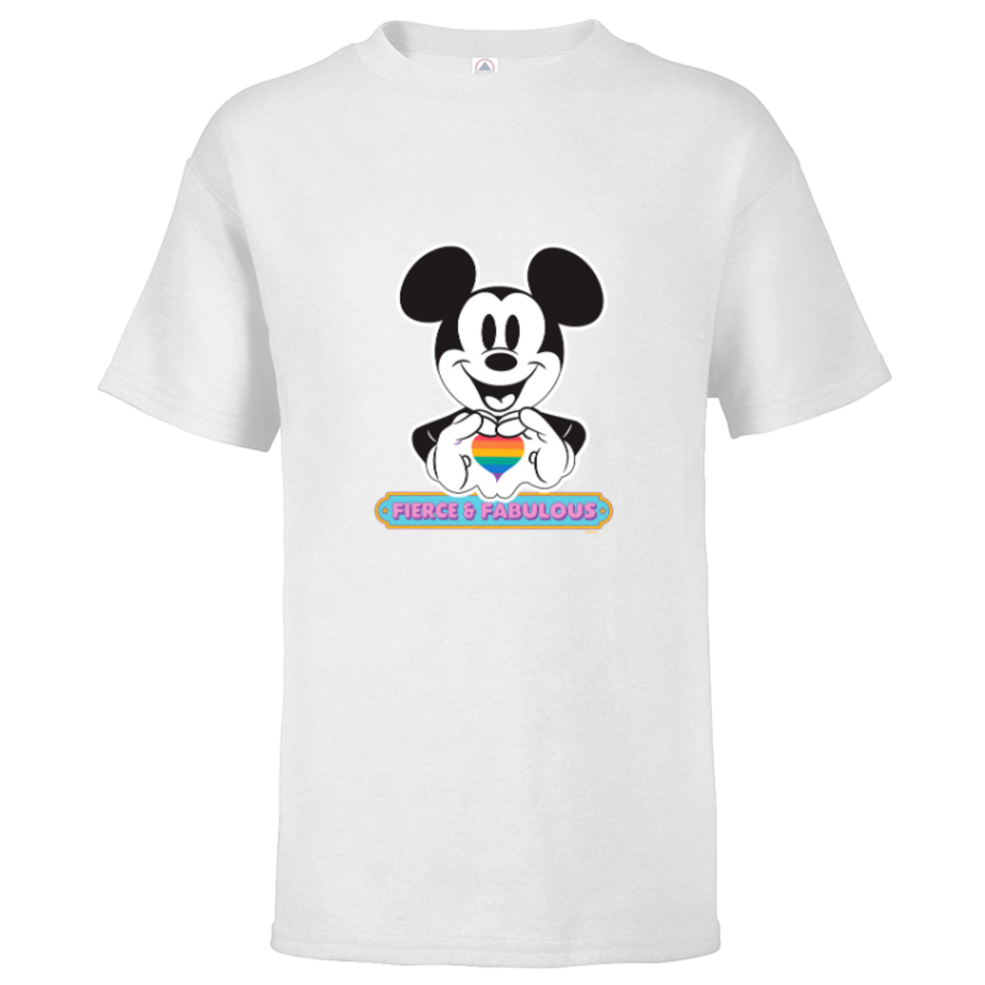 Disney Mickey Mouse Pride Fierce & Fabulous Rainbow Heart - Short ...