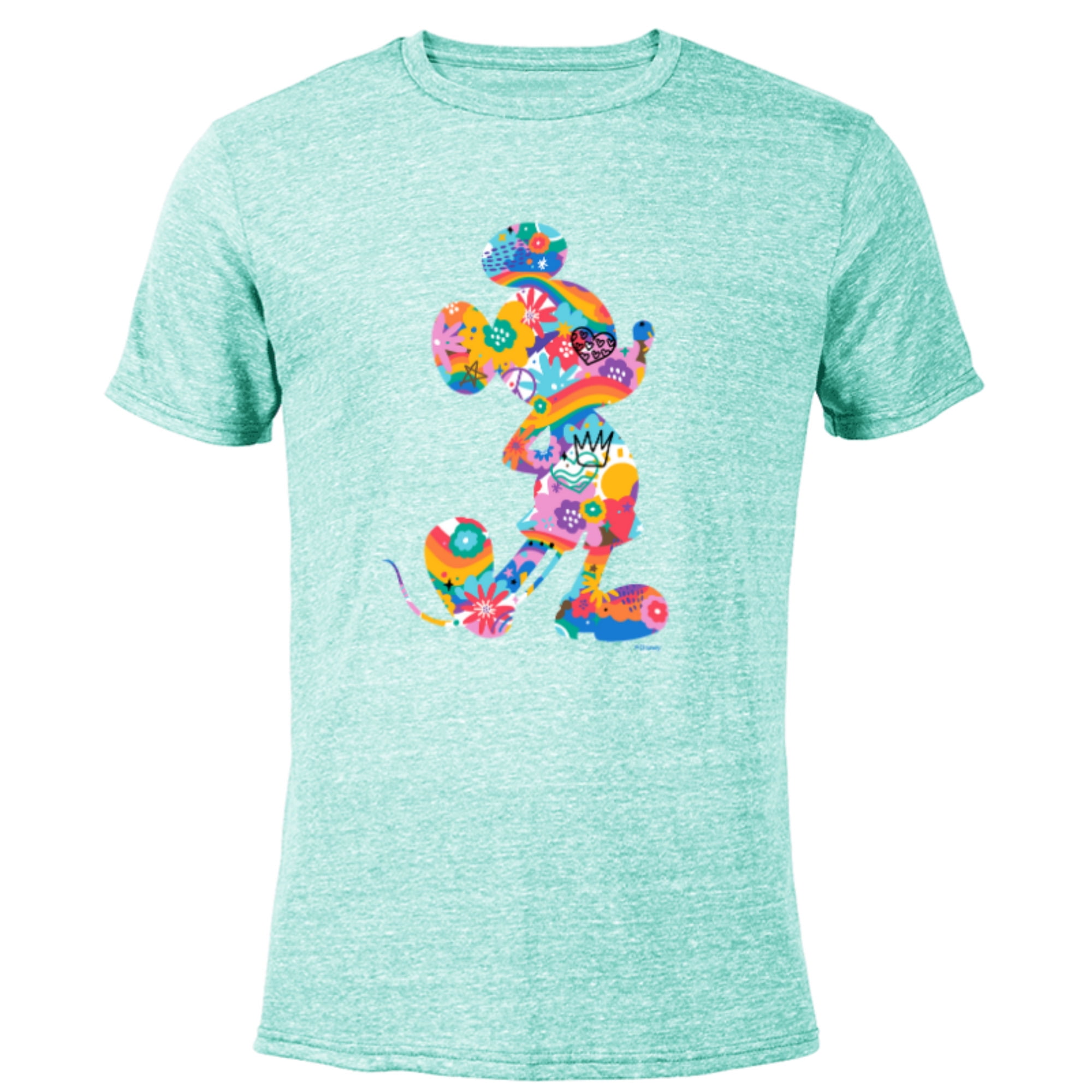 Disney Mickey Mouse Pride Pose Rainbow Icon Fill Doodles - Short Sleeve ...