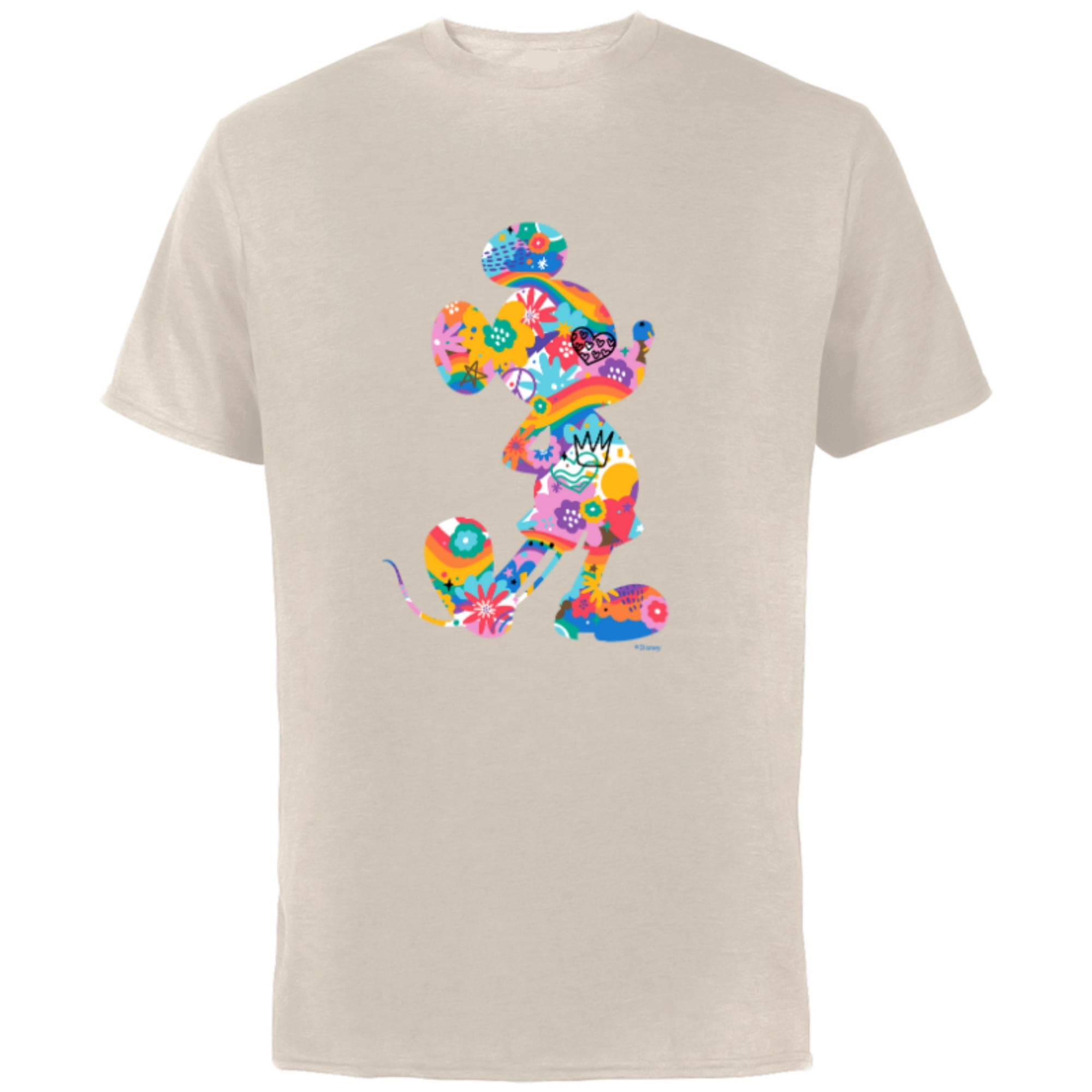 Disney Mickey Mouse Pride Pose Rainbow Icon Fill Doodles - Short Sleeve ...