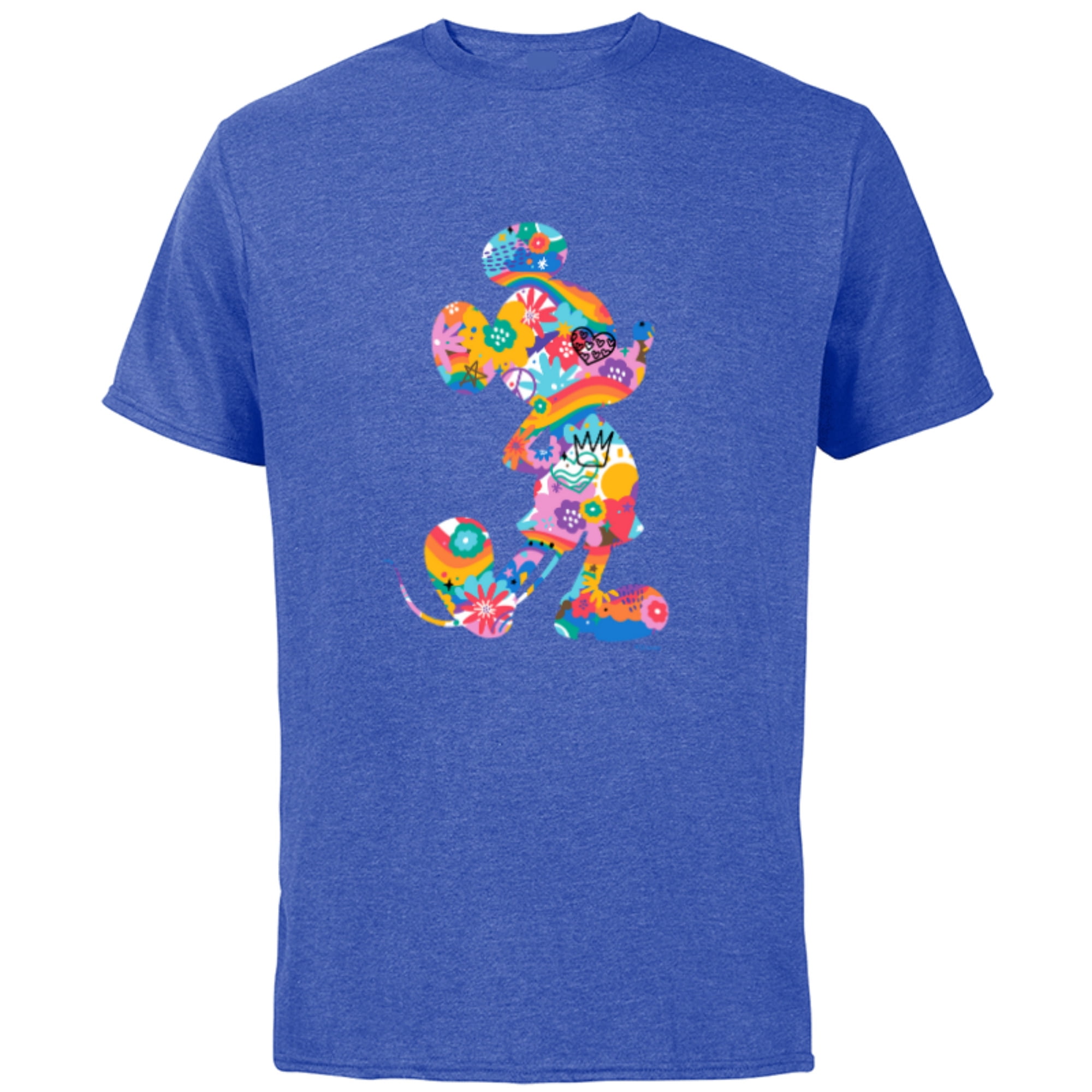 Disney Mickey Mouse Pride Pose Rainbow Icon Fill Doodles - Short Sleeve ...