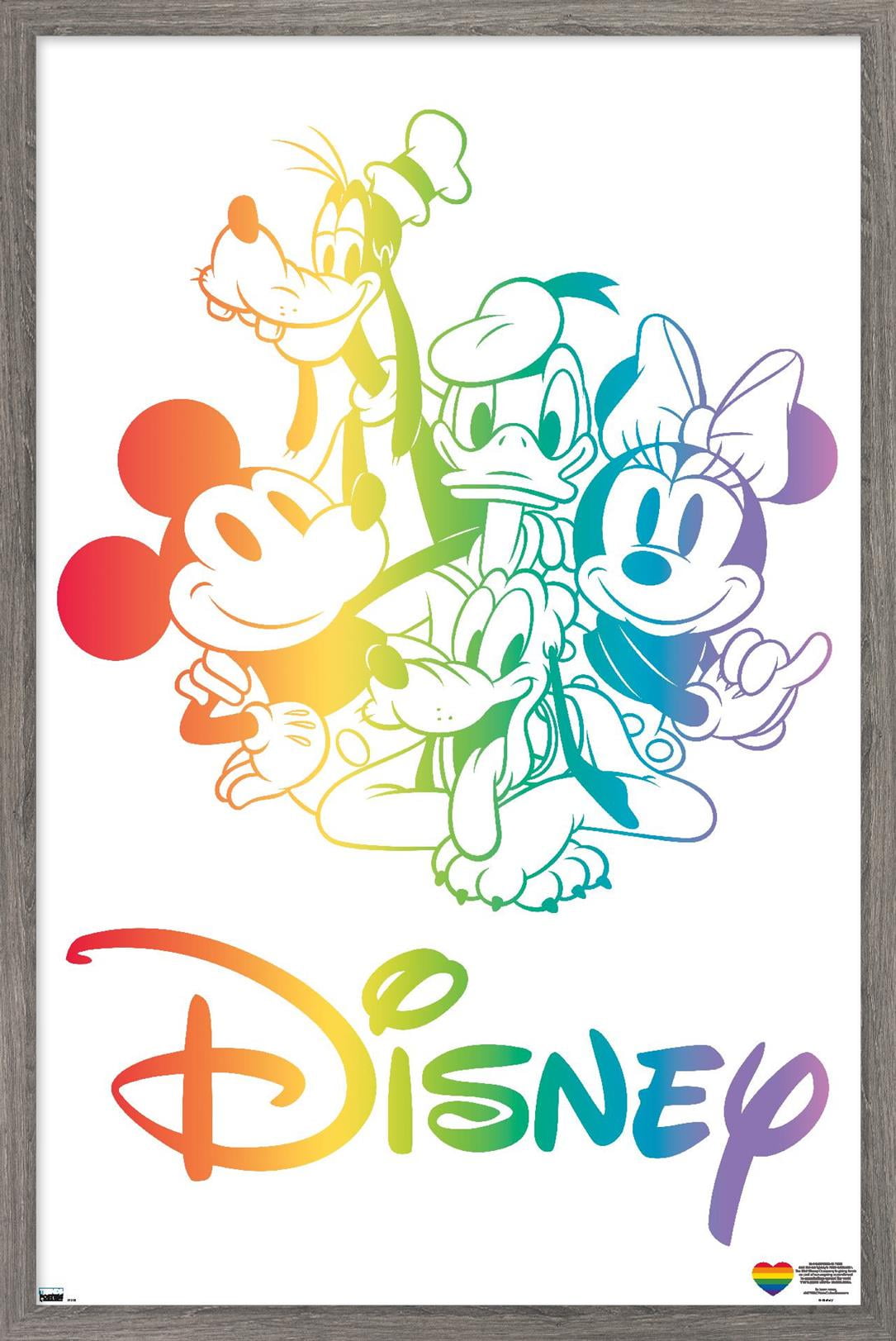 Disney Mickey Mouse - Pride Wall Poster, 22.375" x 34" Framed - Walmart.com