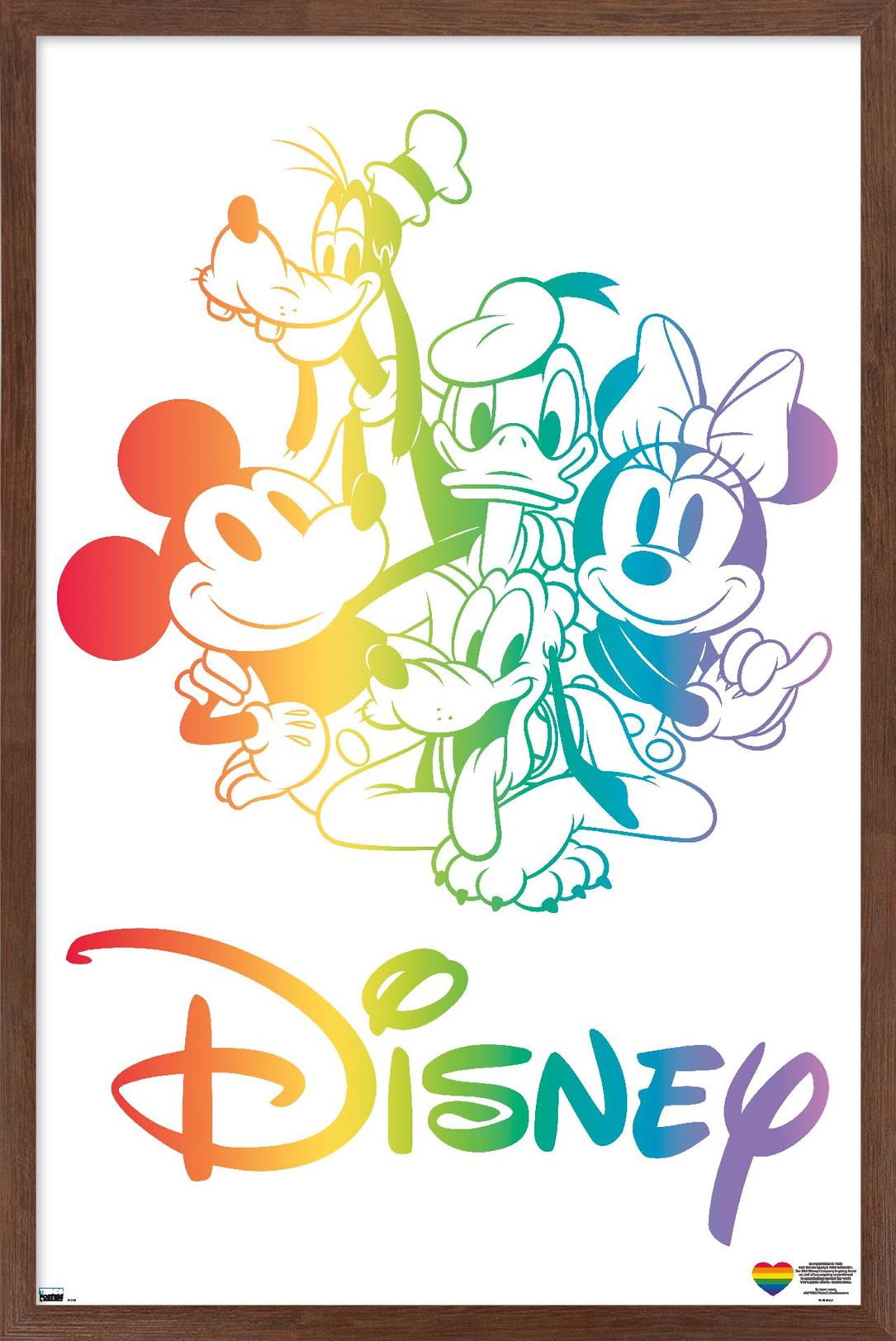 Disney Mickey Mouse - Pride Wall Poster, 22.375" x 34" Framed - Walmart.com
